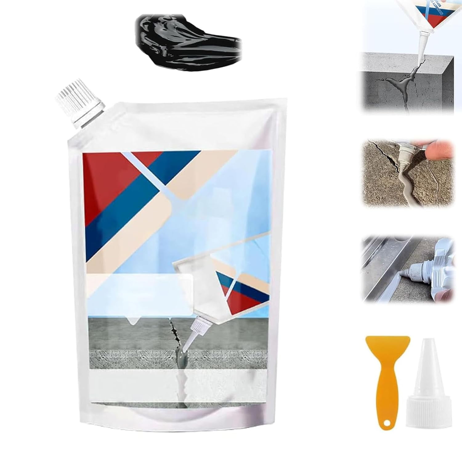 Ahtopmall Heavy Duty Concrete Crack Repair Adhesive, Upgrade Self ...