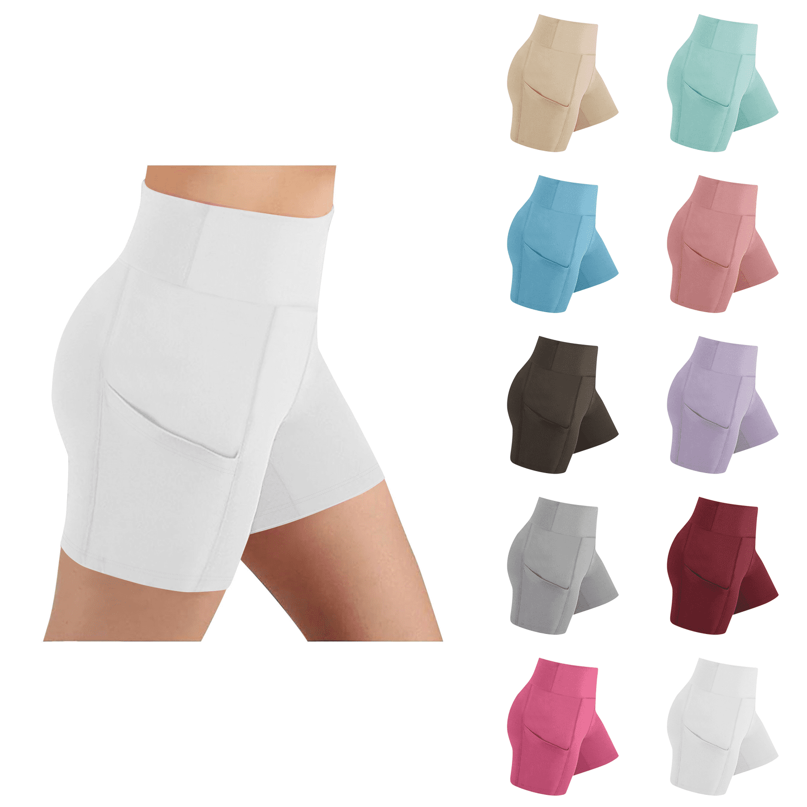 Ahuyic Girls Pants,Summer Shorts for Girls,Girls Pocket High-waist Hip ...