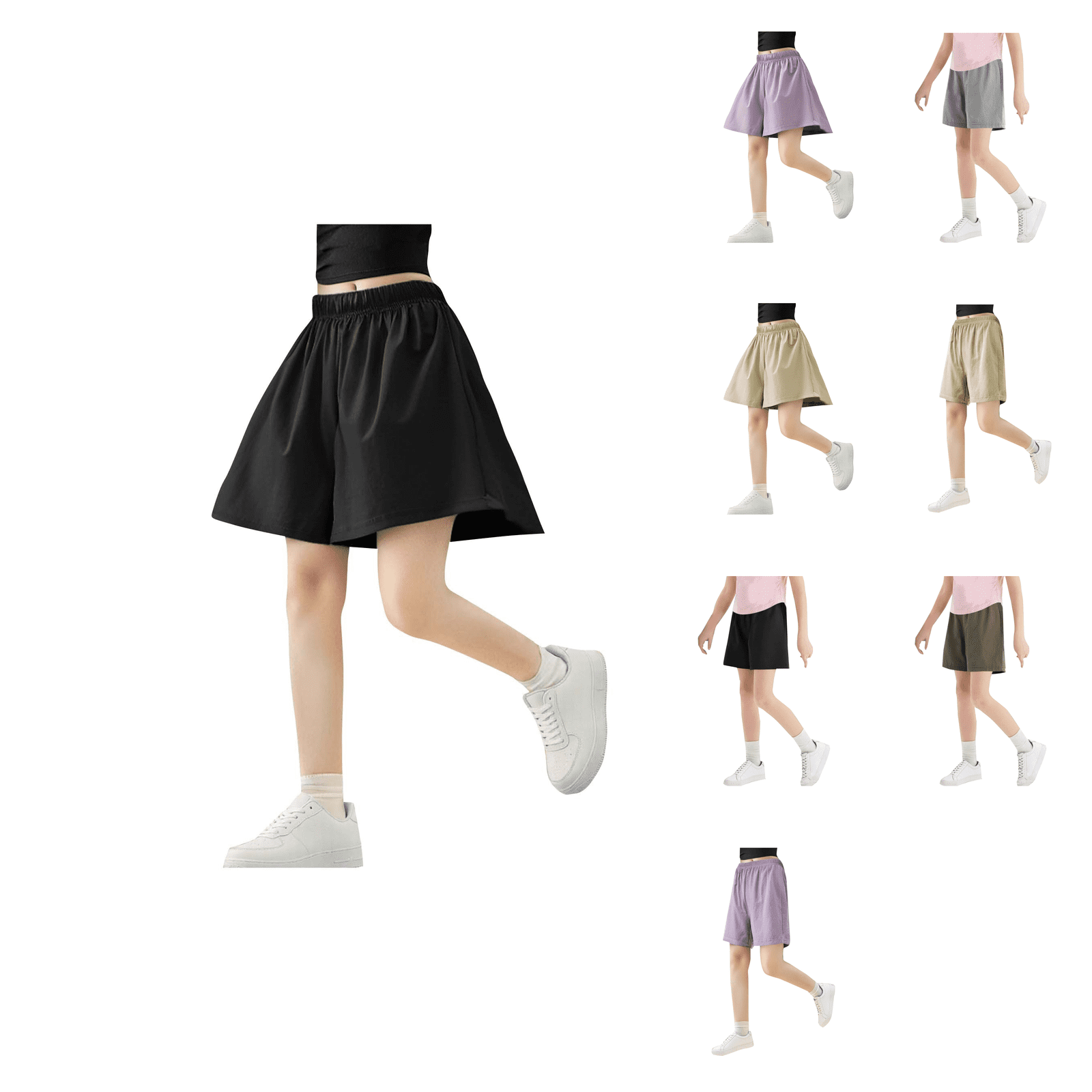 Ahuyic Girls Pants,Summer Shorts for Girls,Summer Cool Pants For ...