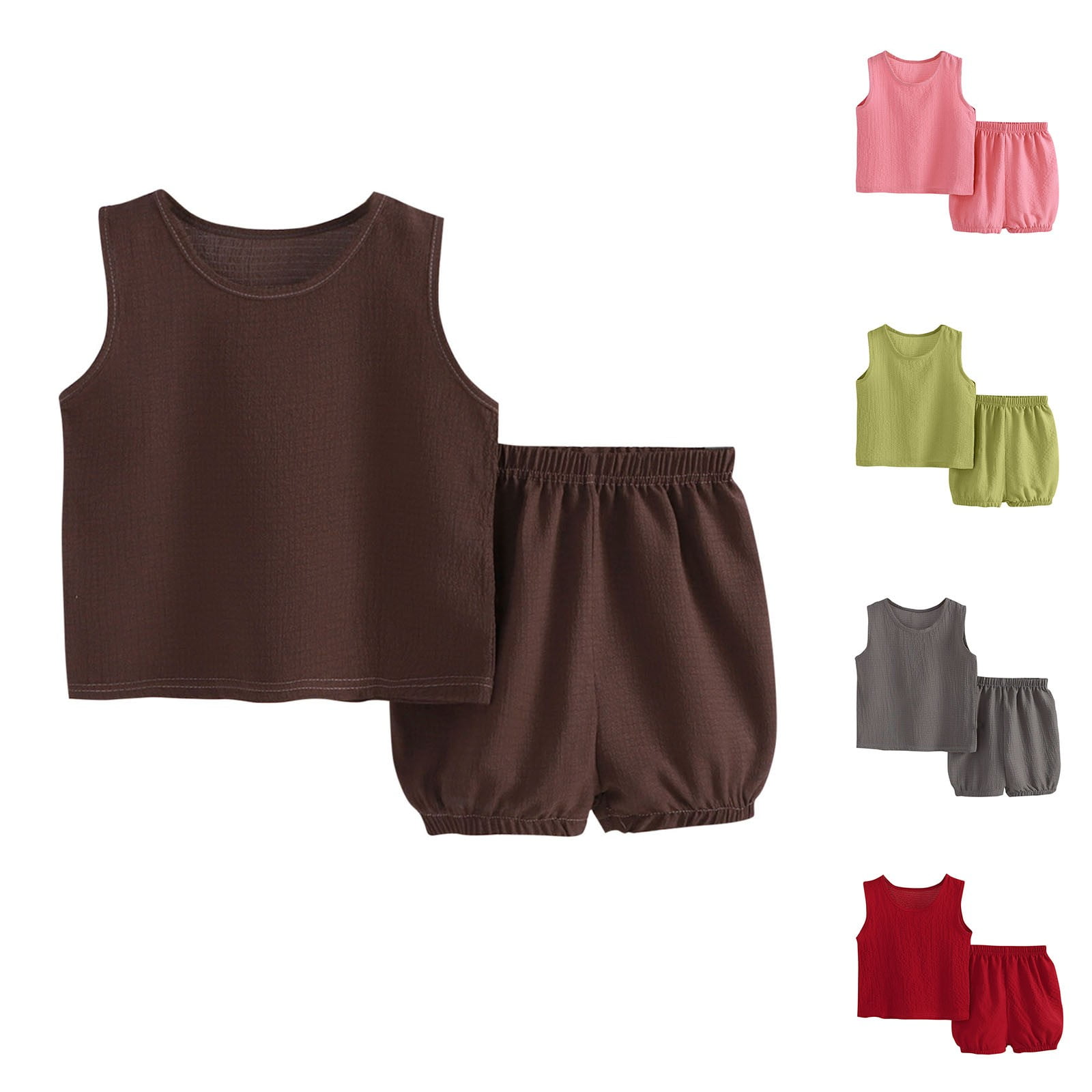 Ahuyic Kids Summer Casual Outfits,Unisex Toddler Sleeveless Two-Piece ...
