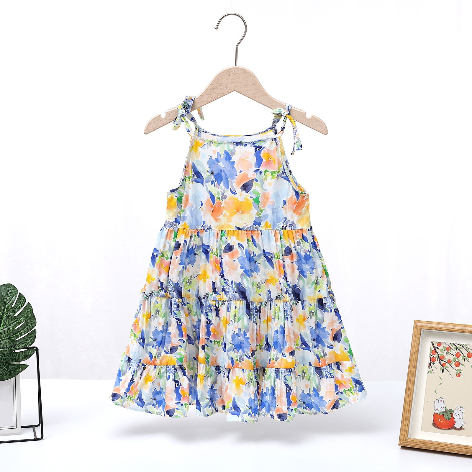Ahuyic Little Girl Dresses,Summer Casual Dresses for Kids,Children's ...