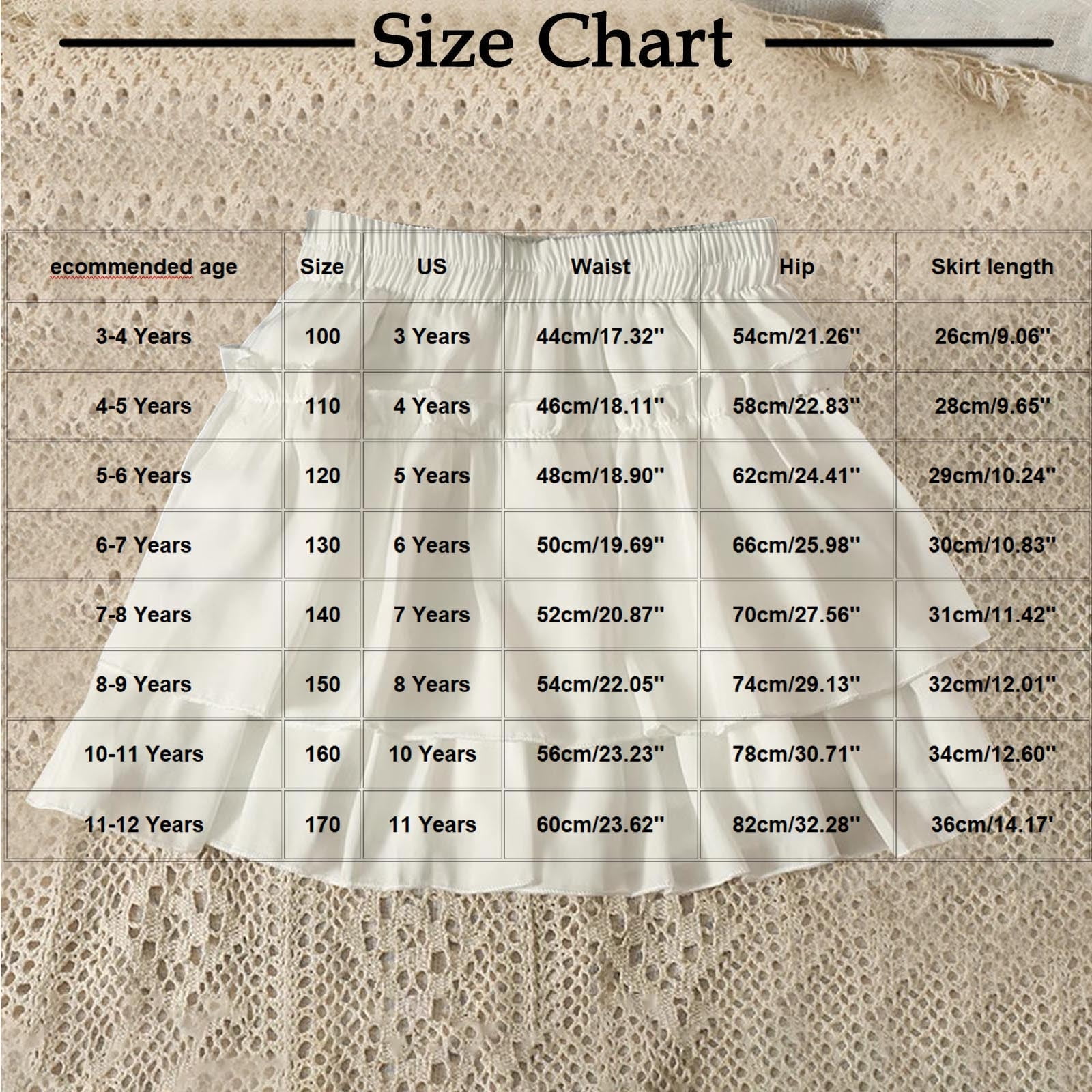 Ahuyic Little Girl Short Skirts,Kids Summer Casual Skirts,Fashionable ...
