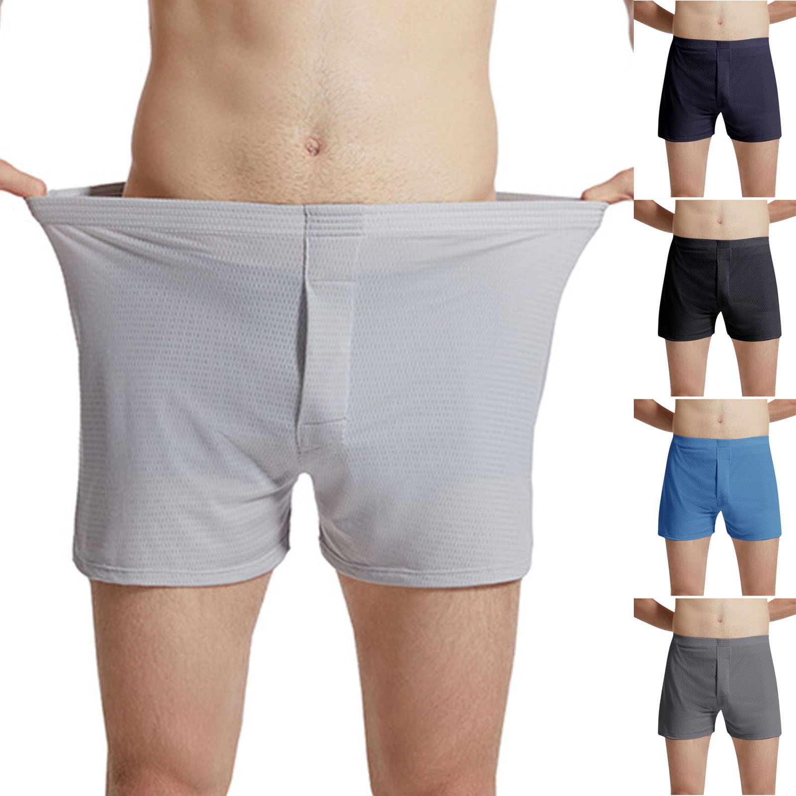 Ahuyic Mens Summer Plus Size Pants Mens Short Pants,Mens Casual Solid ...