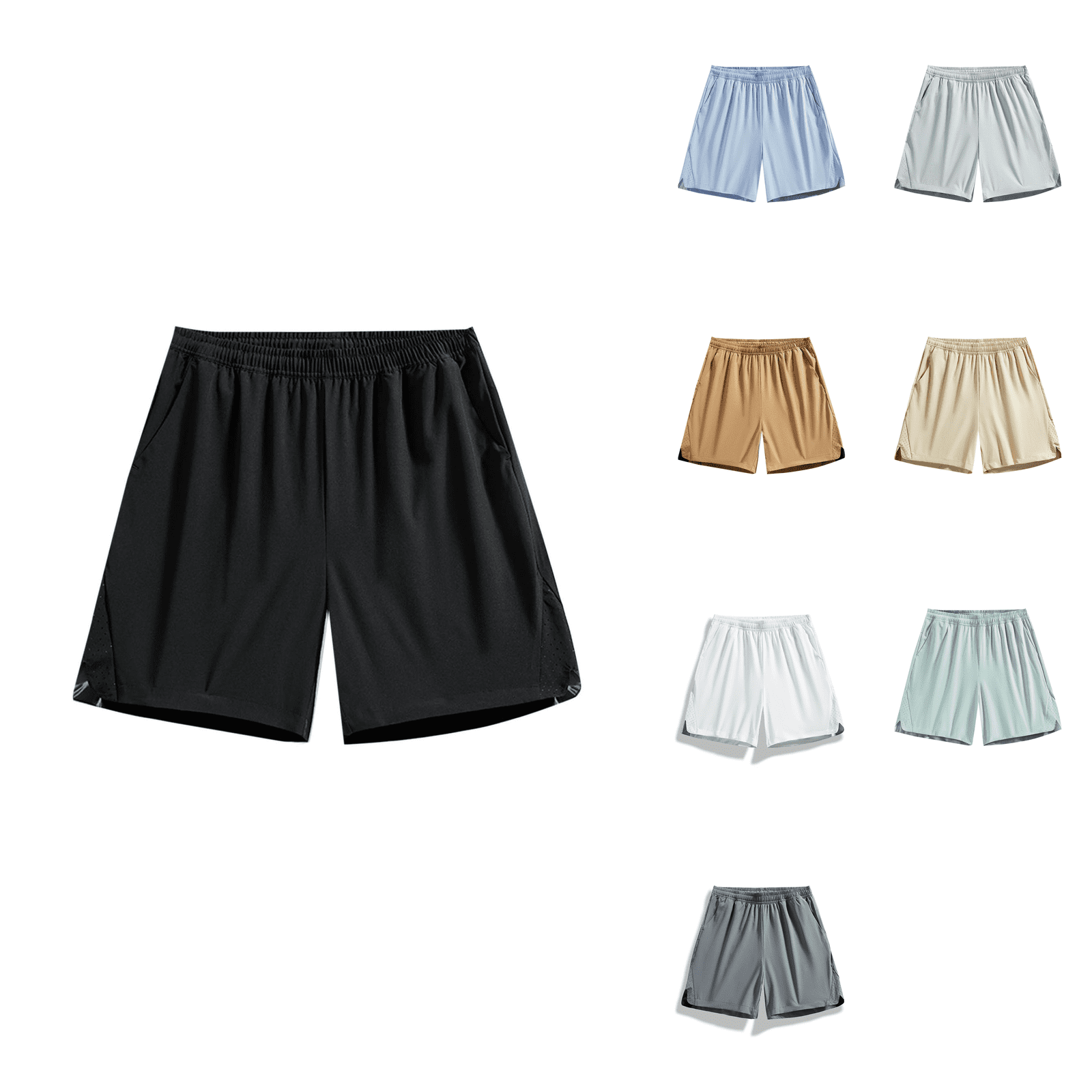 Ahuyic Plus Size Pants for Men,Mens Pants,Man Solid-Color Loose Casual ...