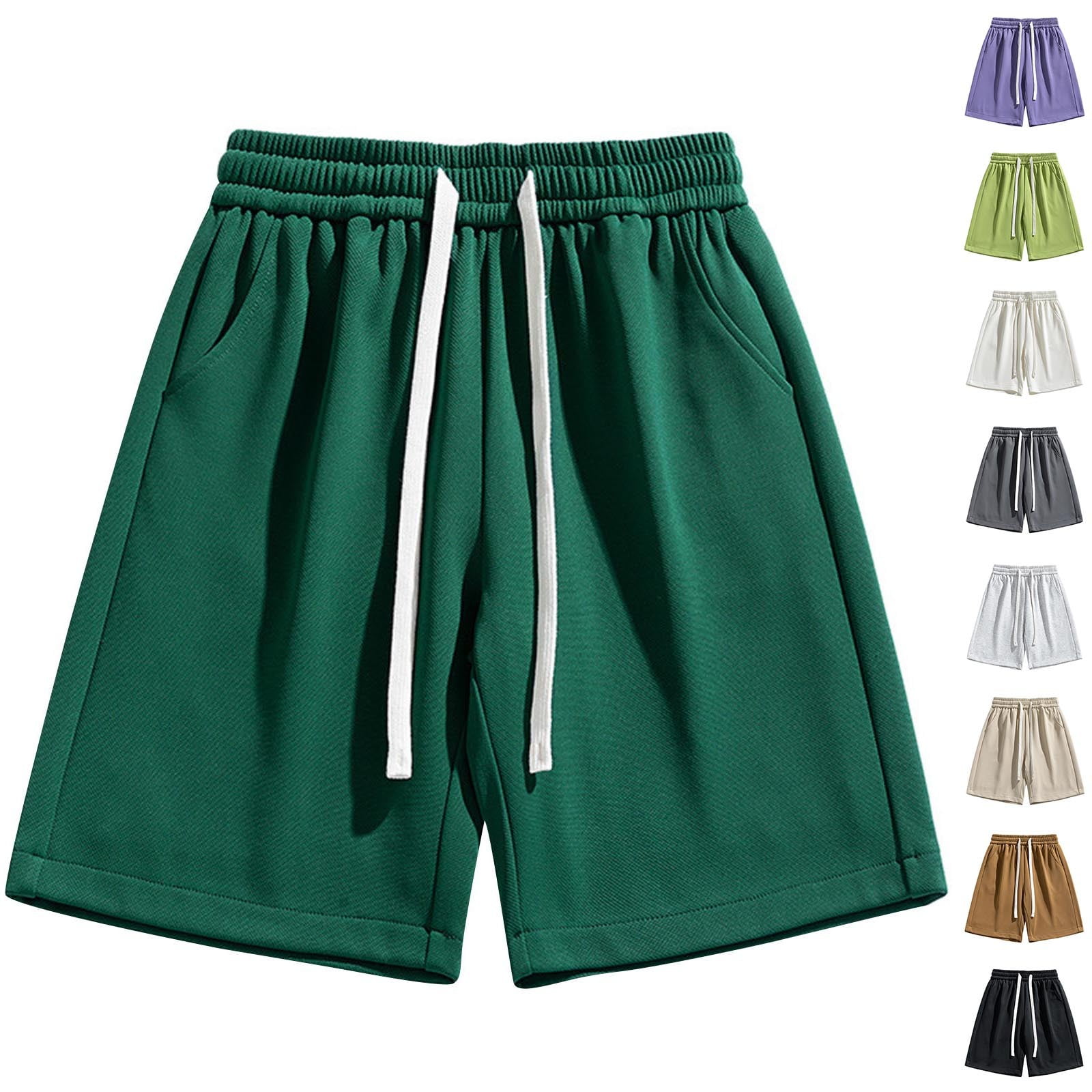 Ahuyic Plus Size Pants for Men,Mens Pants,Mens Solid Color Loose Casual ...