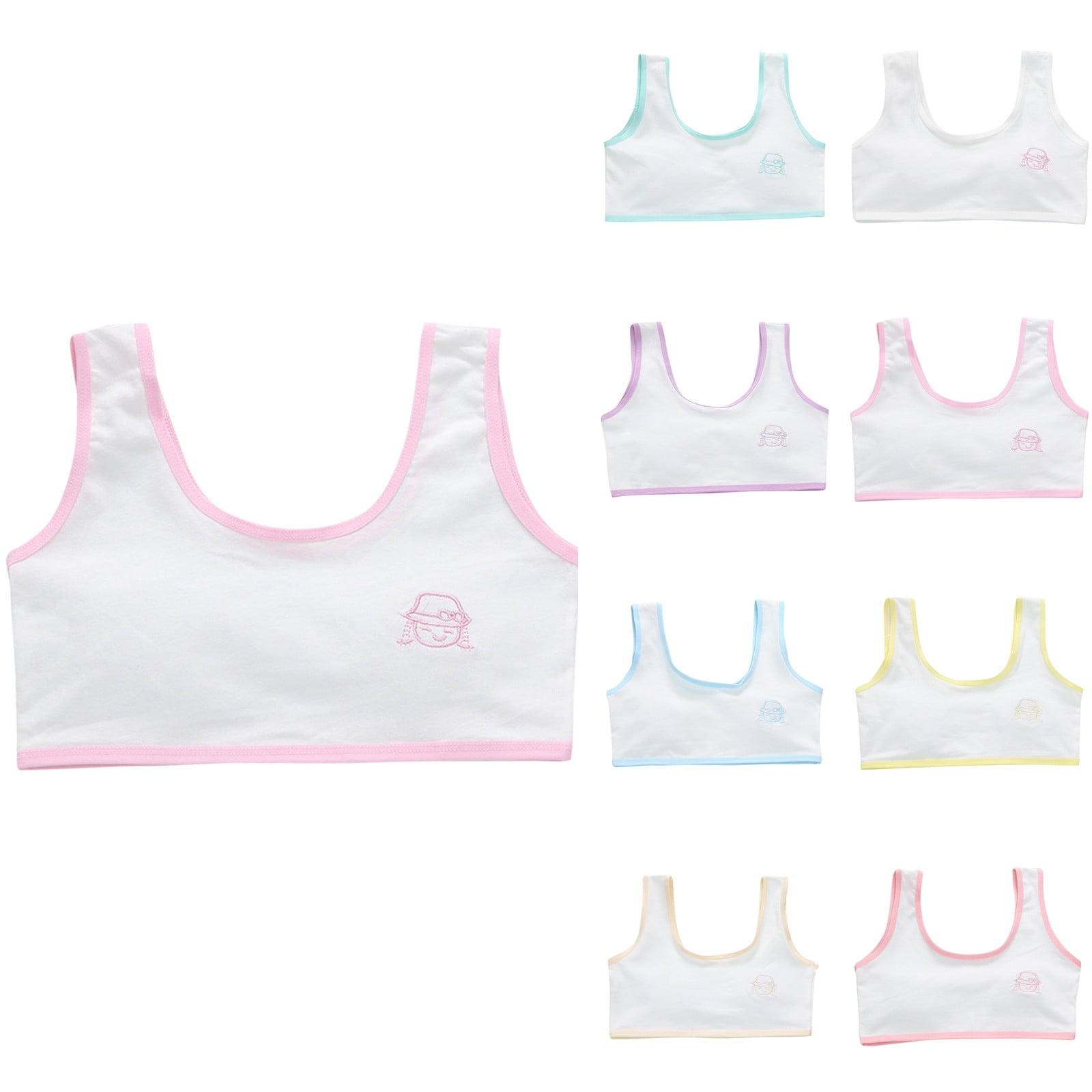 Ahuyic Summer Big Girls Bras,Girls Student Solid Color Bras,Big Girls ...