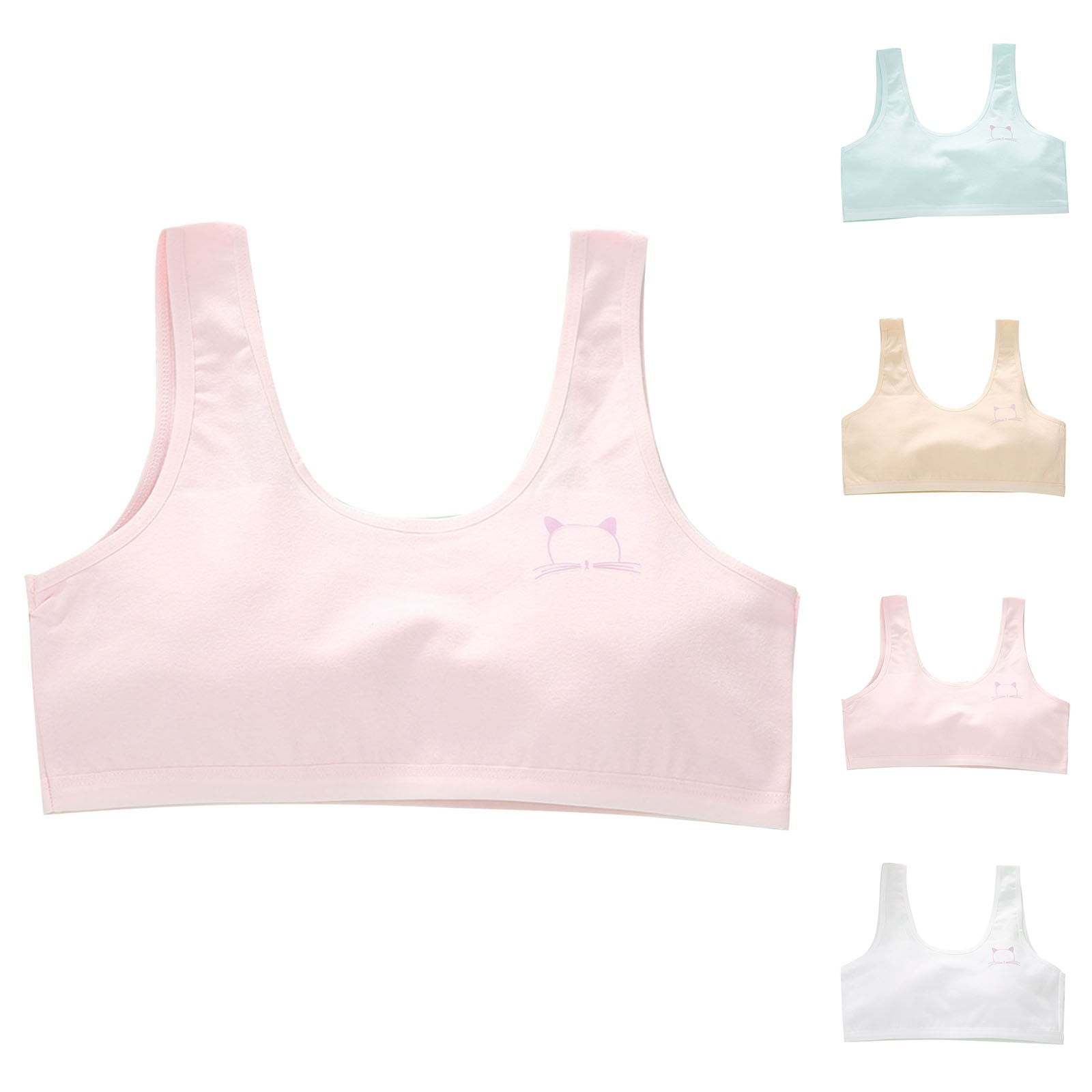 Ahuyic Summer Big Girls Bras,Girls Student Solid Color Bras,Girls Bra ...