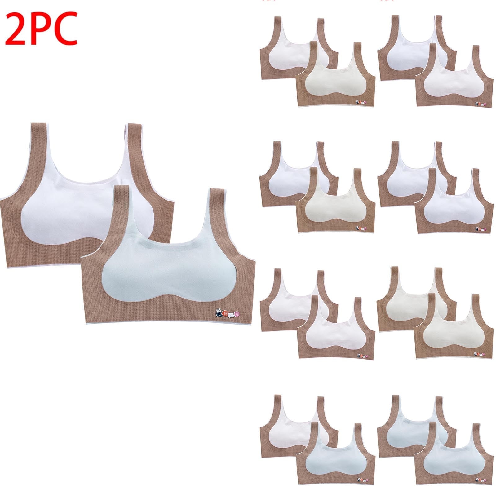 Ahuyic Summer Big Girls Bras,Girls Student Solid Color Bras,Teens Girls ...