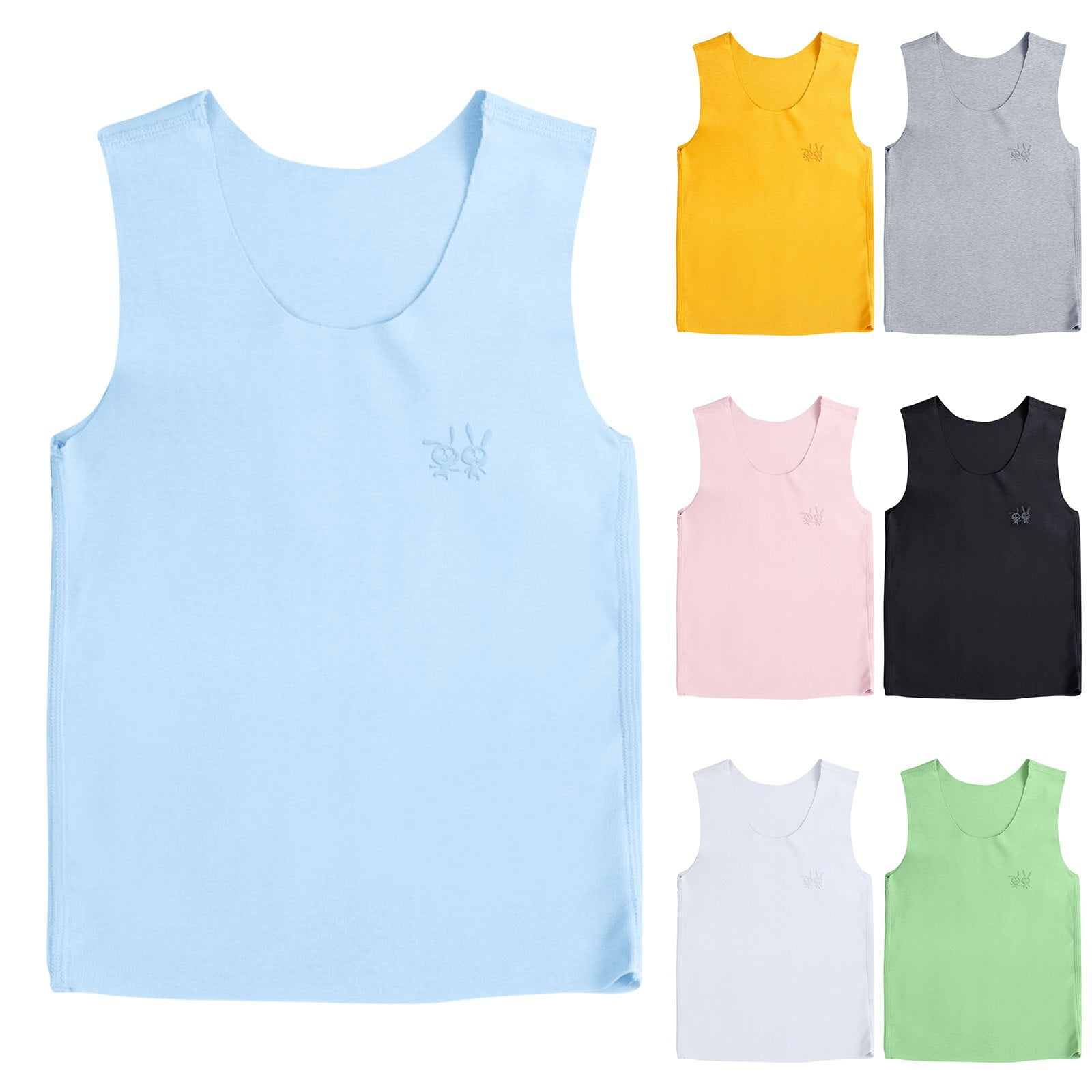 Ahuyic Summer Toddler Kids' Casual Blouse, Solid Color Loose Sleeveless ...