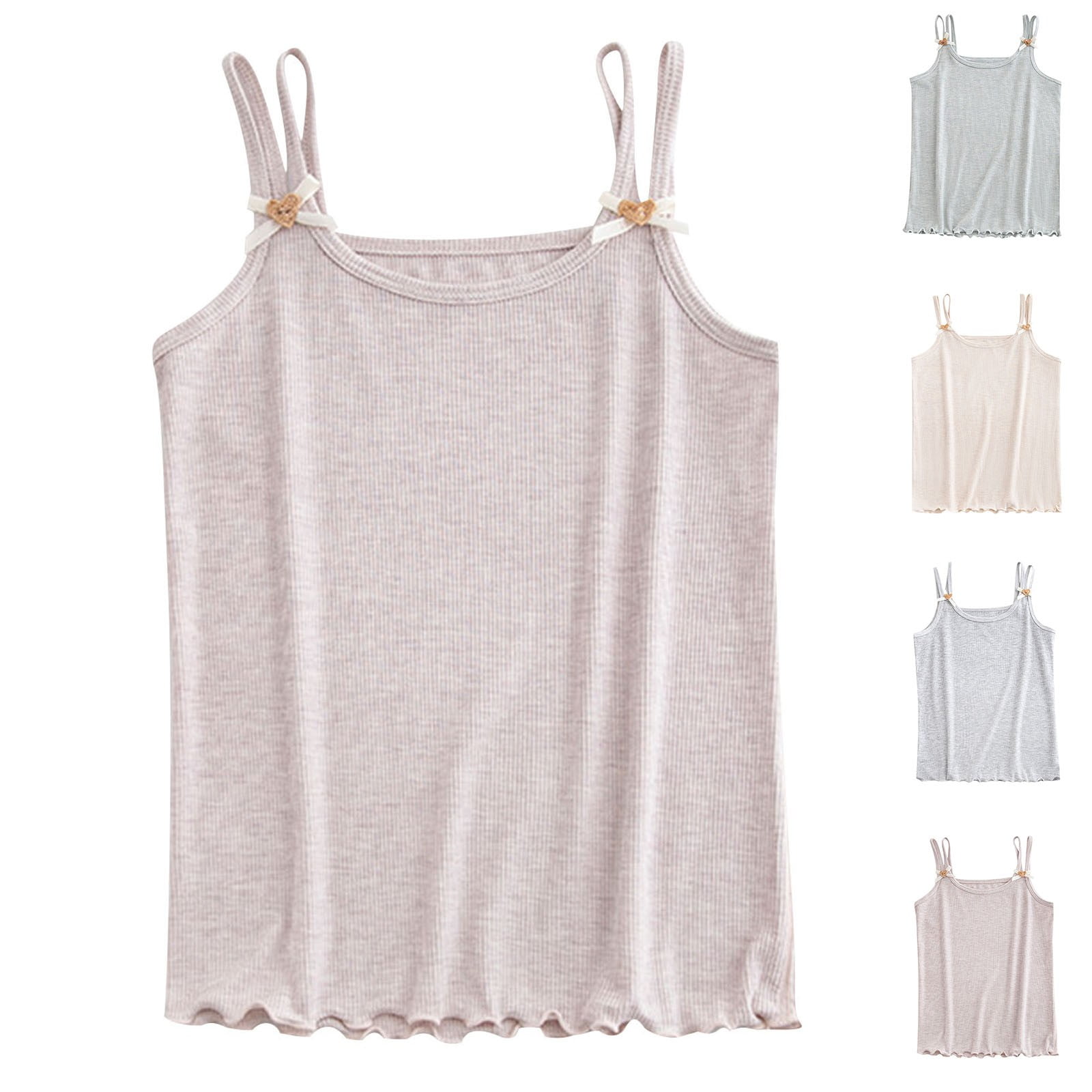 Ahuyic Summer Toddler Kids' Casual Blouse, Solid Color Loose Sleeveless ...