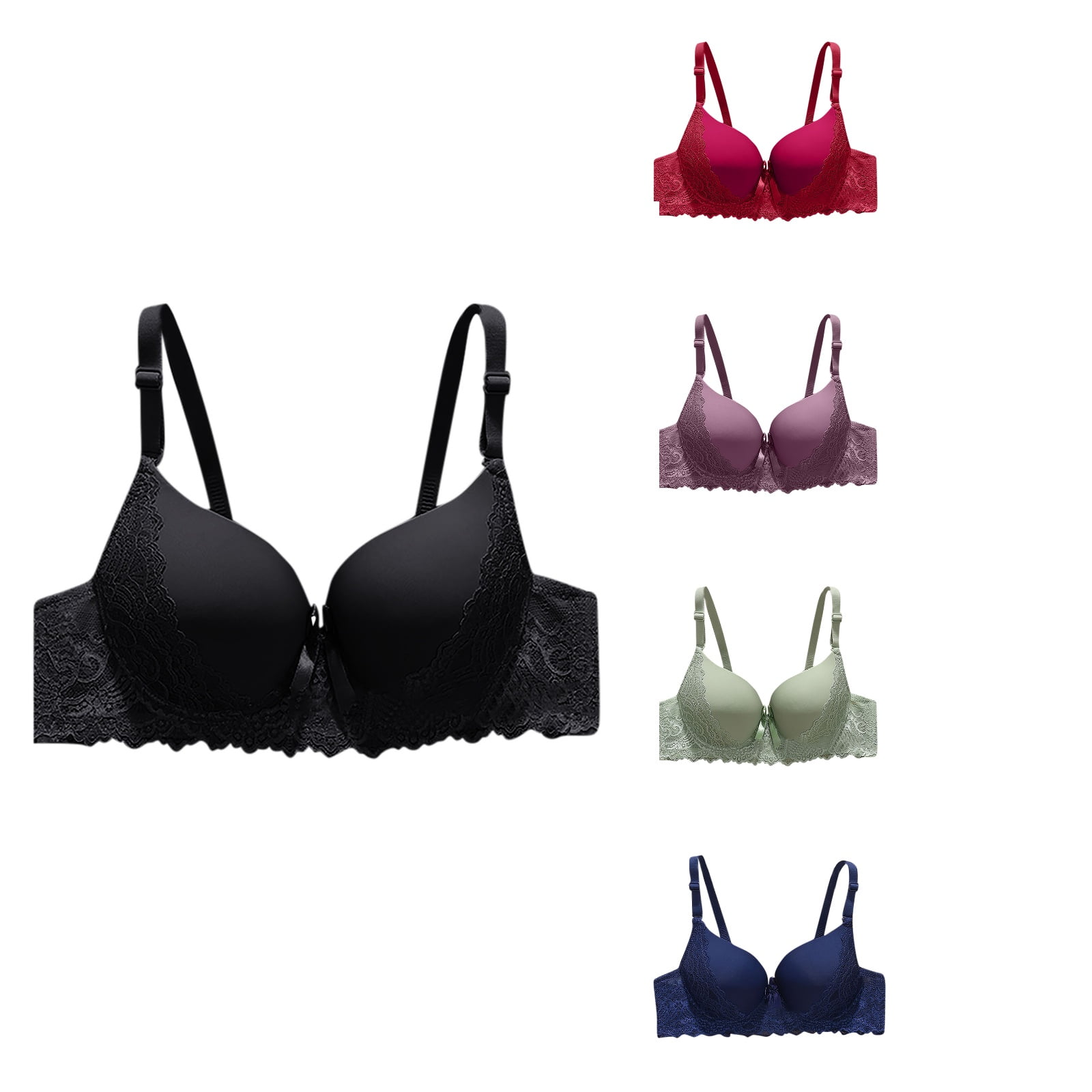 Ahuyic Summer Plus Size Bra For Women, Womens Solid Color Casual Bra ...