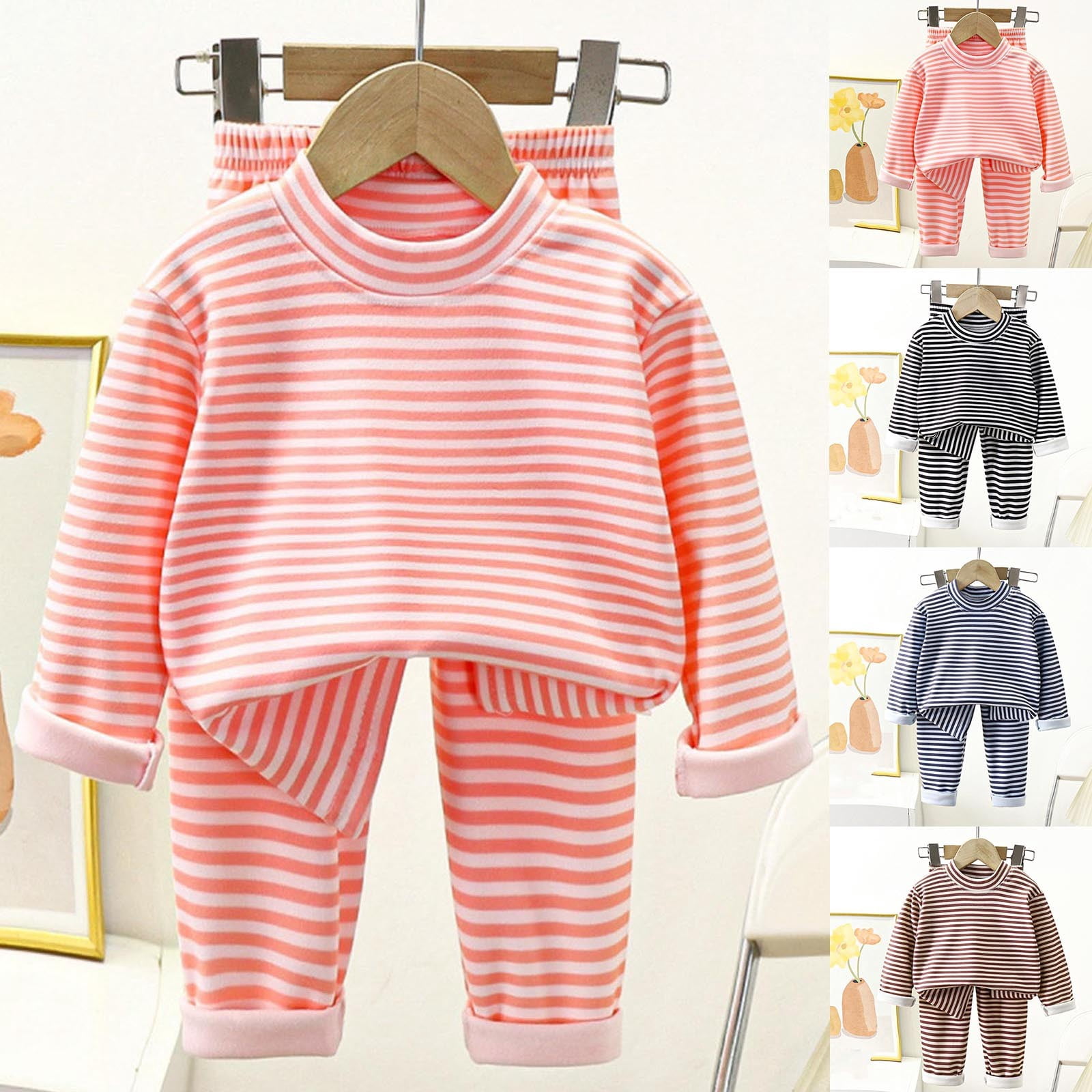 Ahuyic Toddler Kid Long Sleeved Outfit, Fall/Winter Warm Set For Kids ...