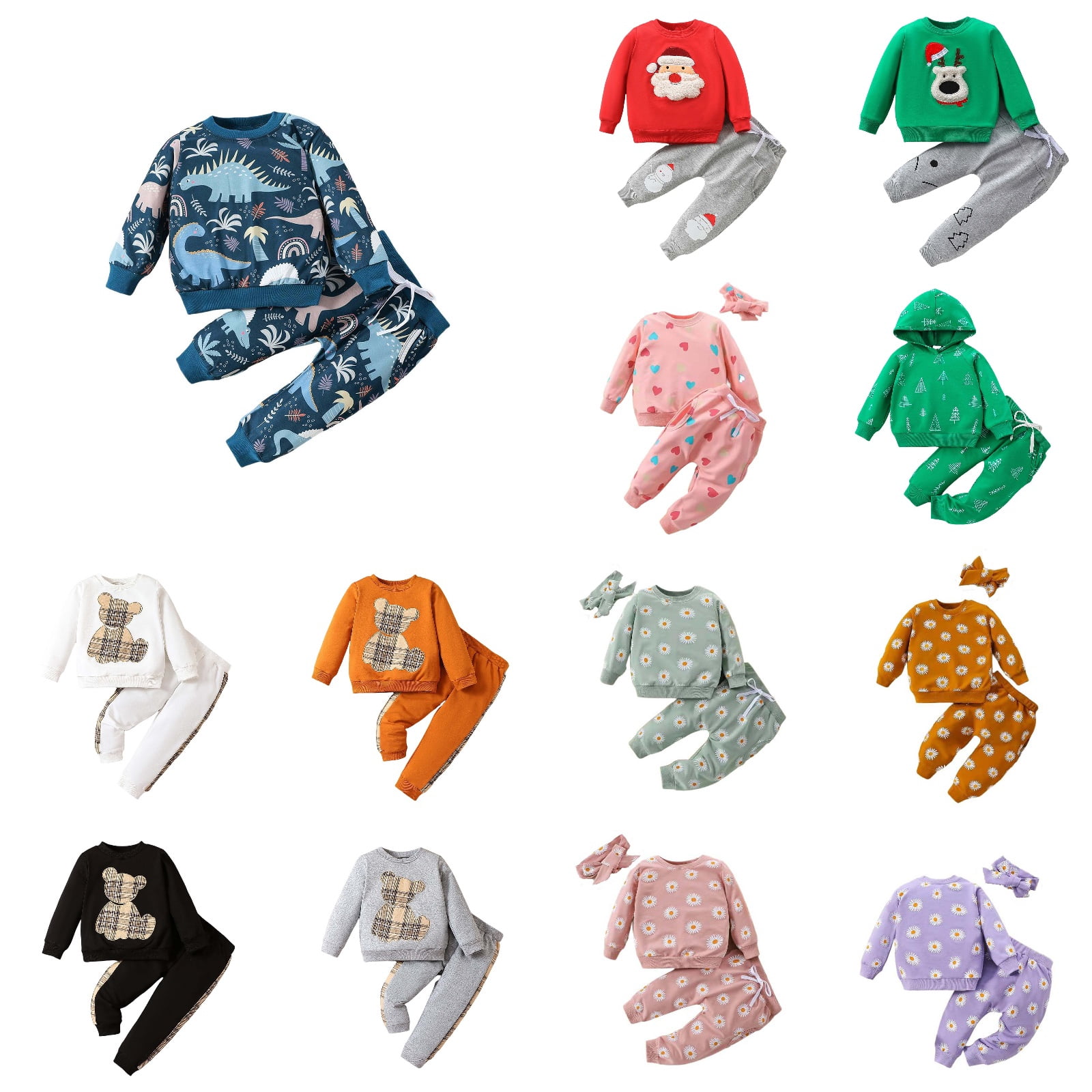 Ahuyic Toddler Kids Casual Fashion Outfits, Spring And Autumns Solid ...