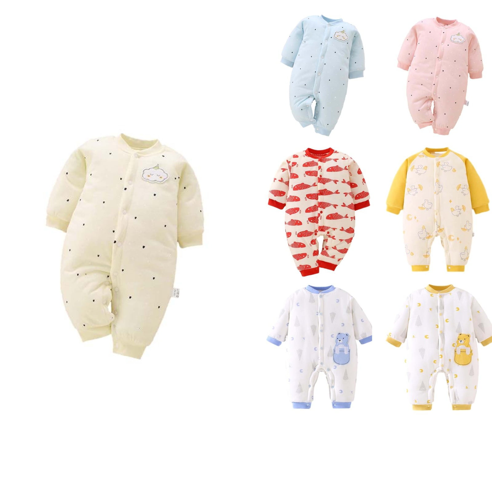 Ahuyic Toddler Kids Casual Rompers, Autumns And Winters Kids Long ...