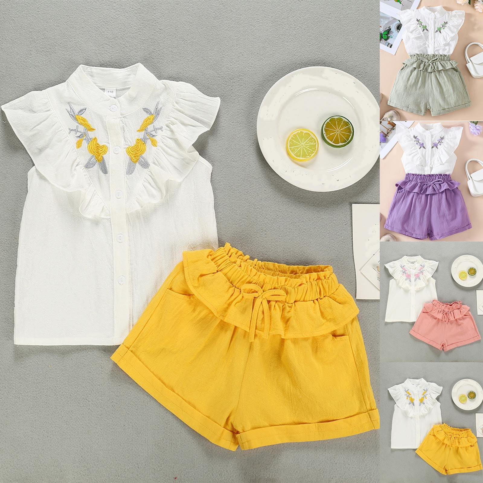 Summer Savings!Summer Toddler Kids Shirt and Short Pants Set Boys Girls ...