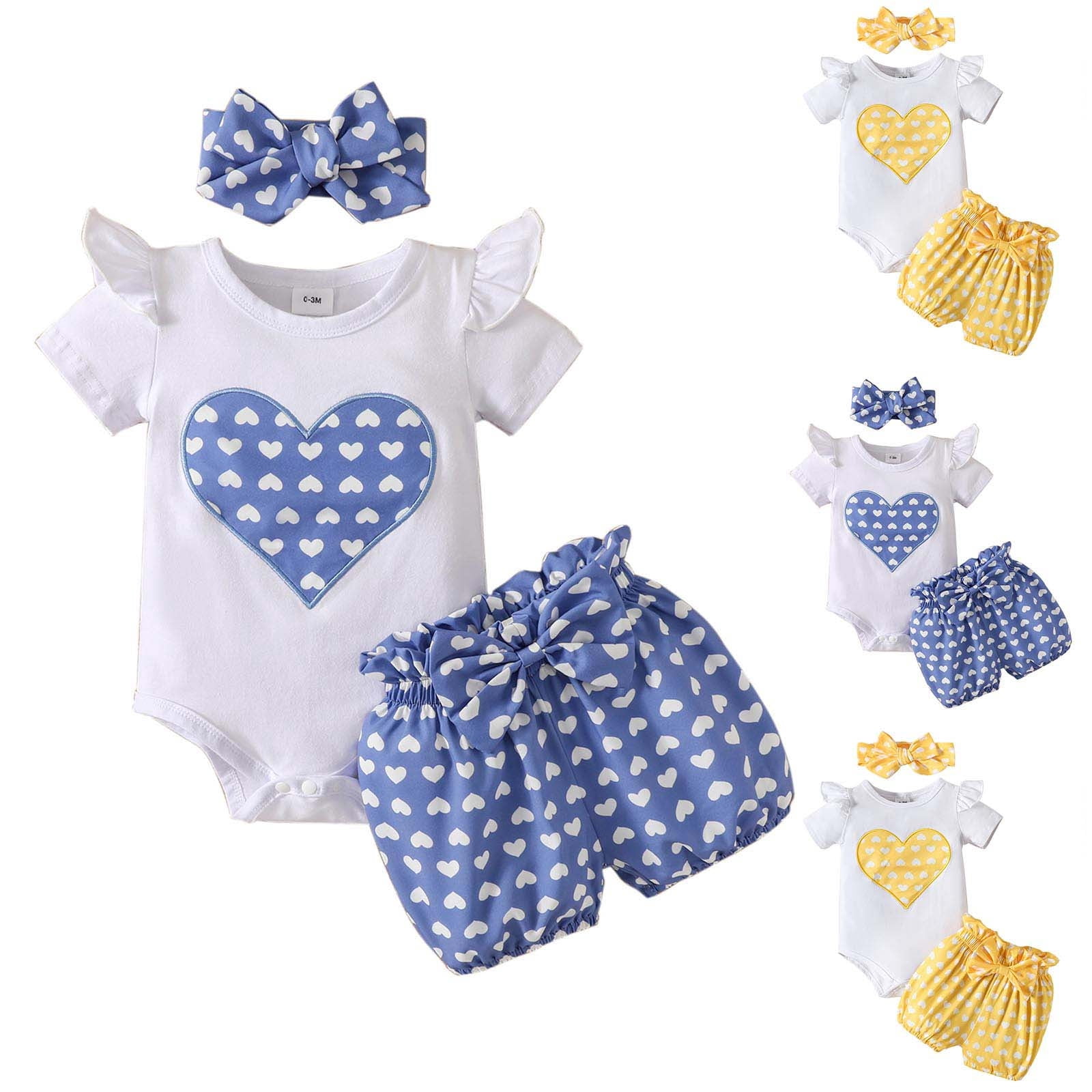Ahuyic Summer Boys Girls 3 Piece Outfits,Toddler Kids Casual Clothing ...