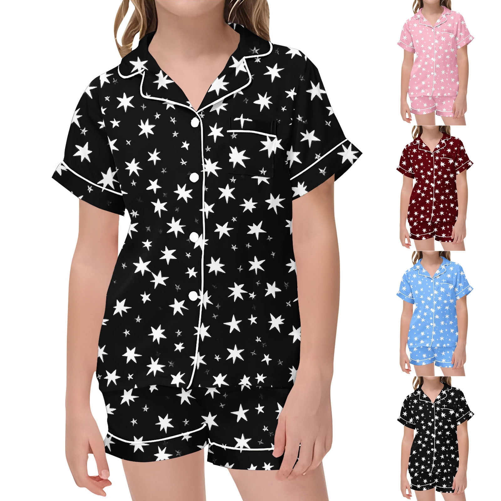 Ahuyic Summer Boys Girls 2 Piece Outfits,Toddler Kids Casual Clothing ...