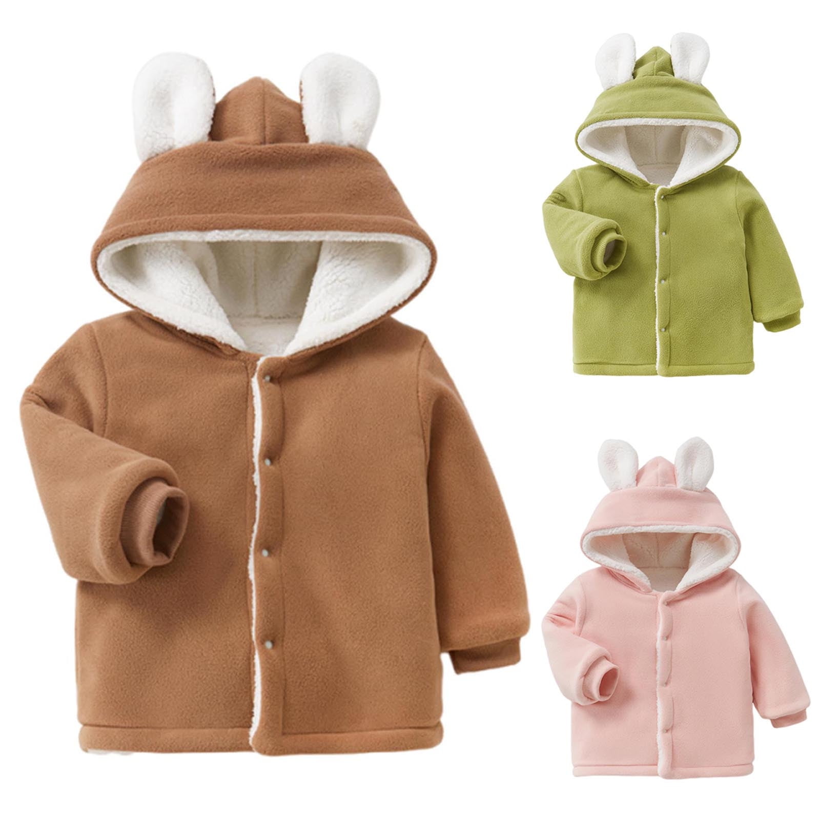 Ahuyic Toddler Kids Long Sleeved Coat, Fall And Winter Warm Coat For Kids, Boys And Girls Solid ...