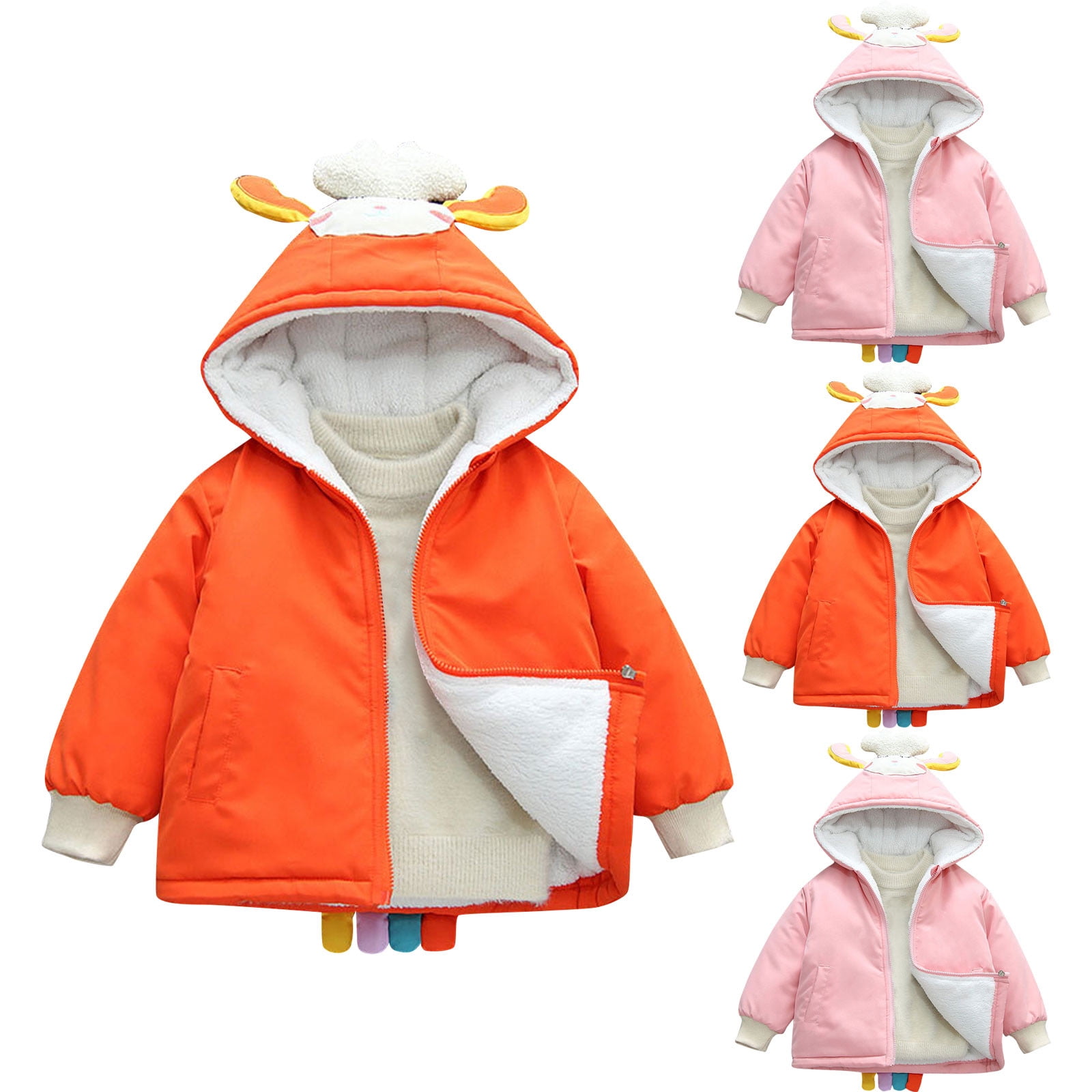 Ahuyic Toddler Kids Long Sleeved Coat, Fall And Winter Warm Coat For Kids, Boys And Girls' Solid ...