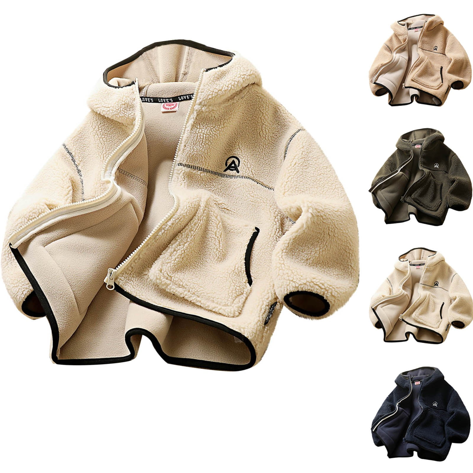 Ahuyic Toddler Kids Long Sleeved Coat, Fall And Winter Warm Coat For Kids, Children's Hooded ...