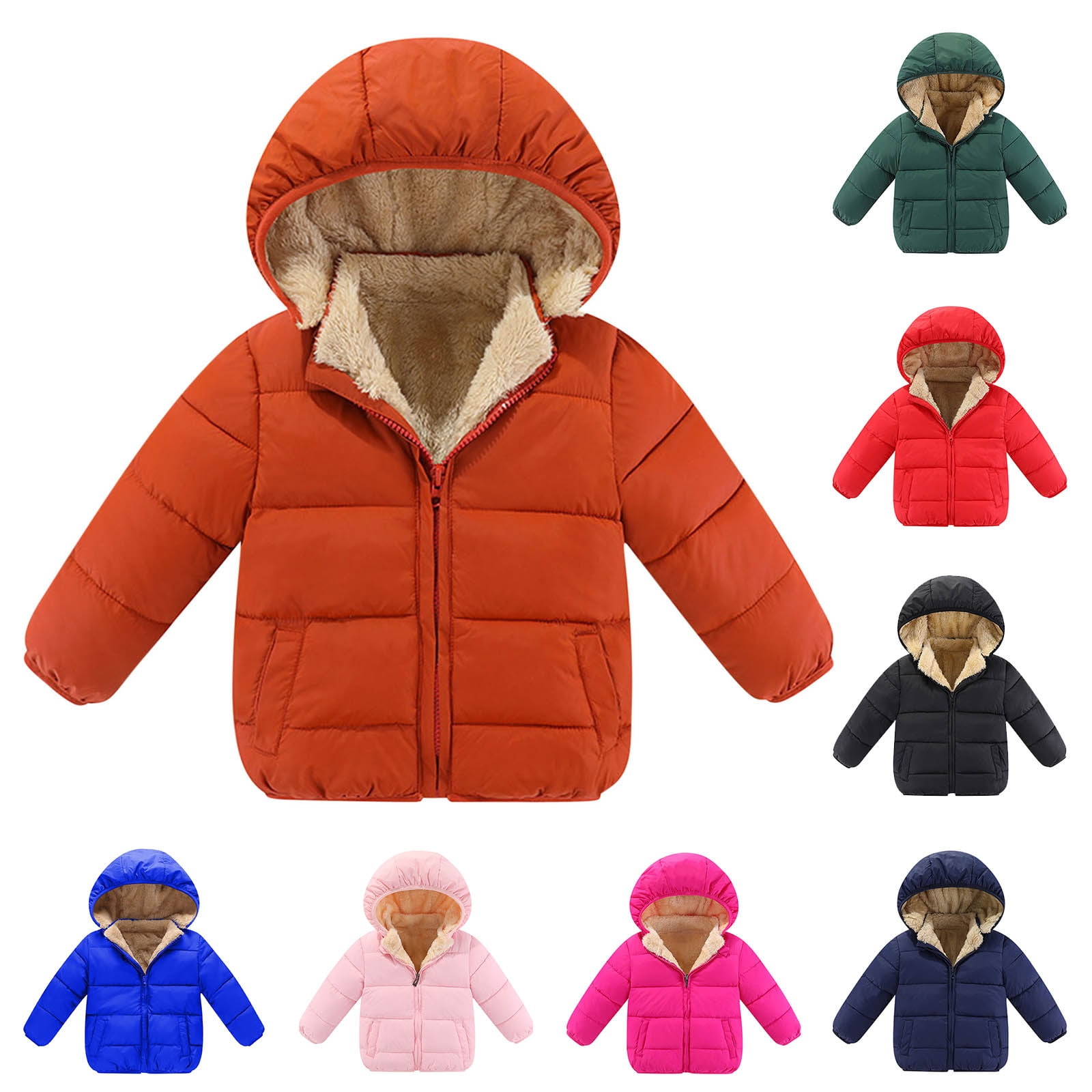 Ahuyic Toddler Kids Long Sleeved Coat, Fall And Winter Warm Coat For Kids, Childrens Thick ...
