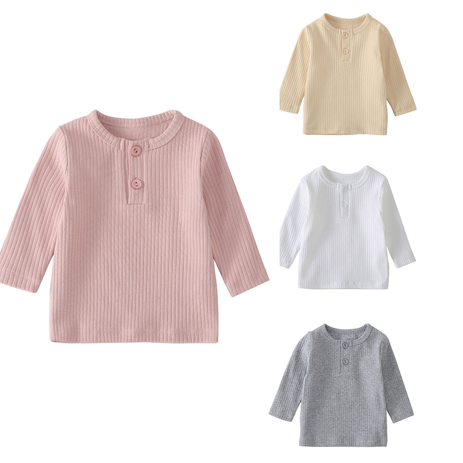 Ahuyic Toddler Kids Long Sleeved Crew Neck Blouse, Fall/Winter Warm ...