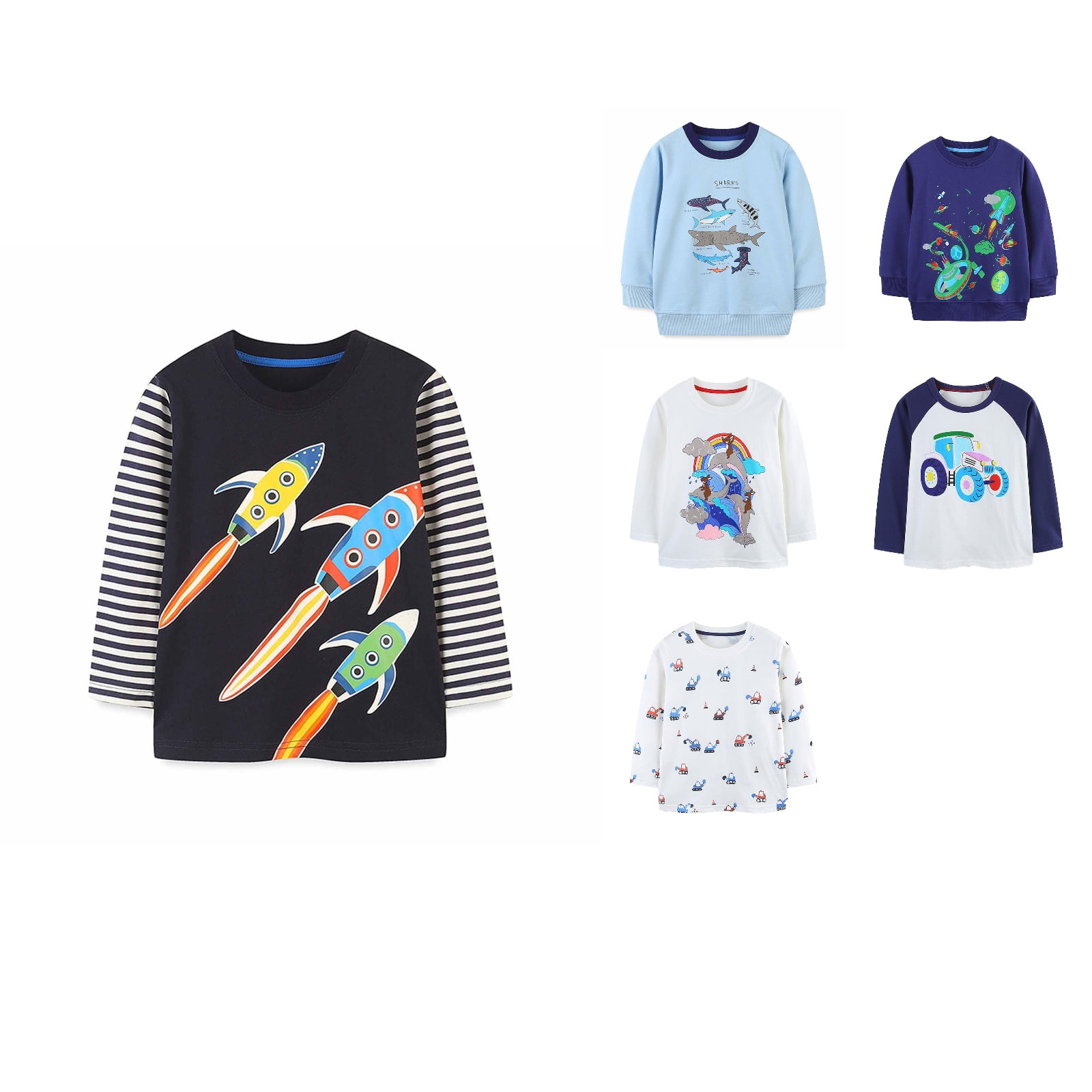 Ahuyic Toddler Kids Long Sleeved Crew Neck Blouse, Fall/Winter Warm ...