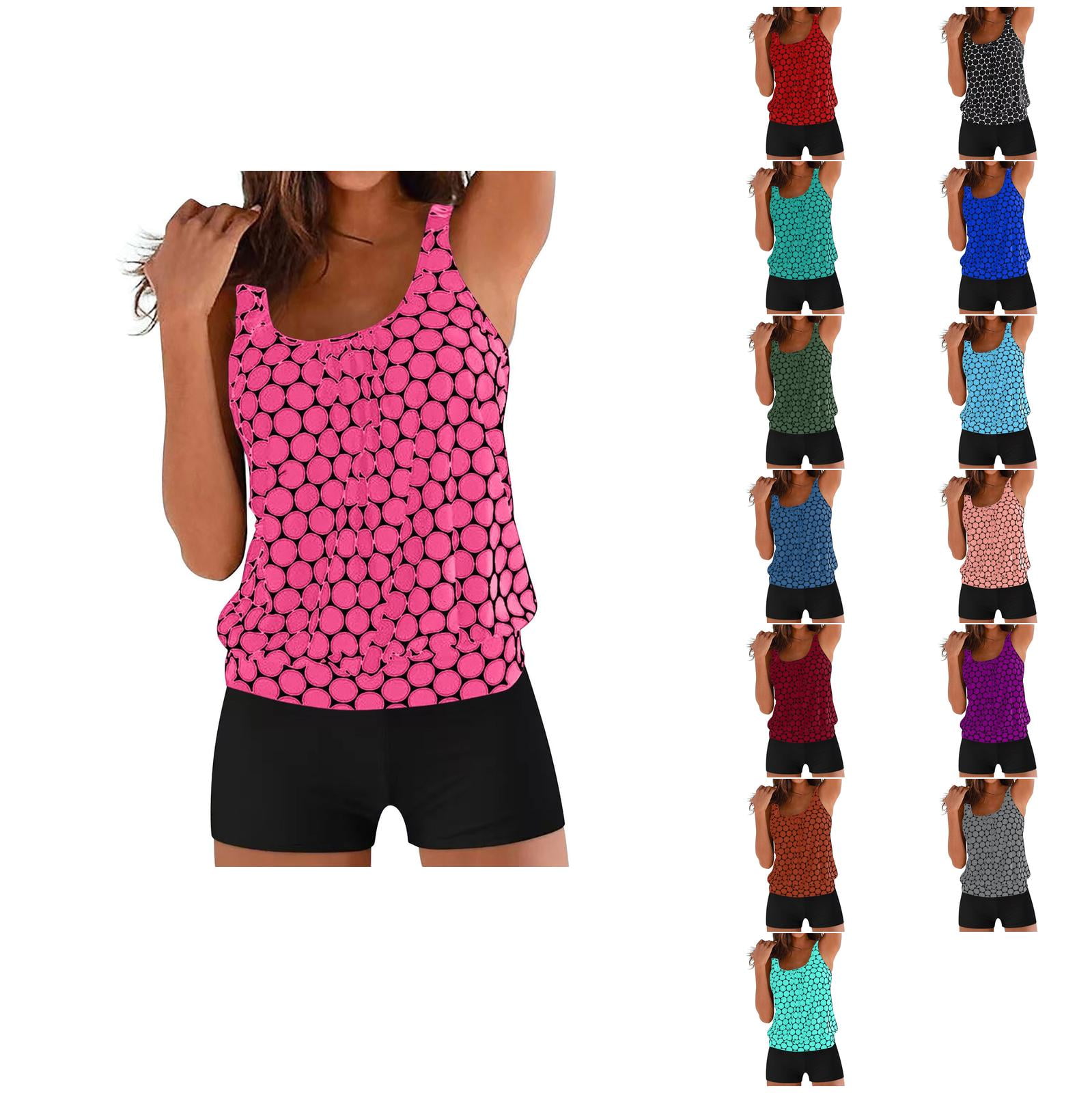 Ahuyic Womens Bikini,Womens Conservative Print Strappy Back Sets Two ...