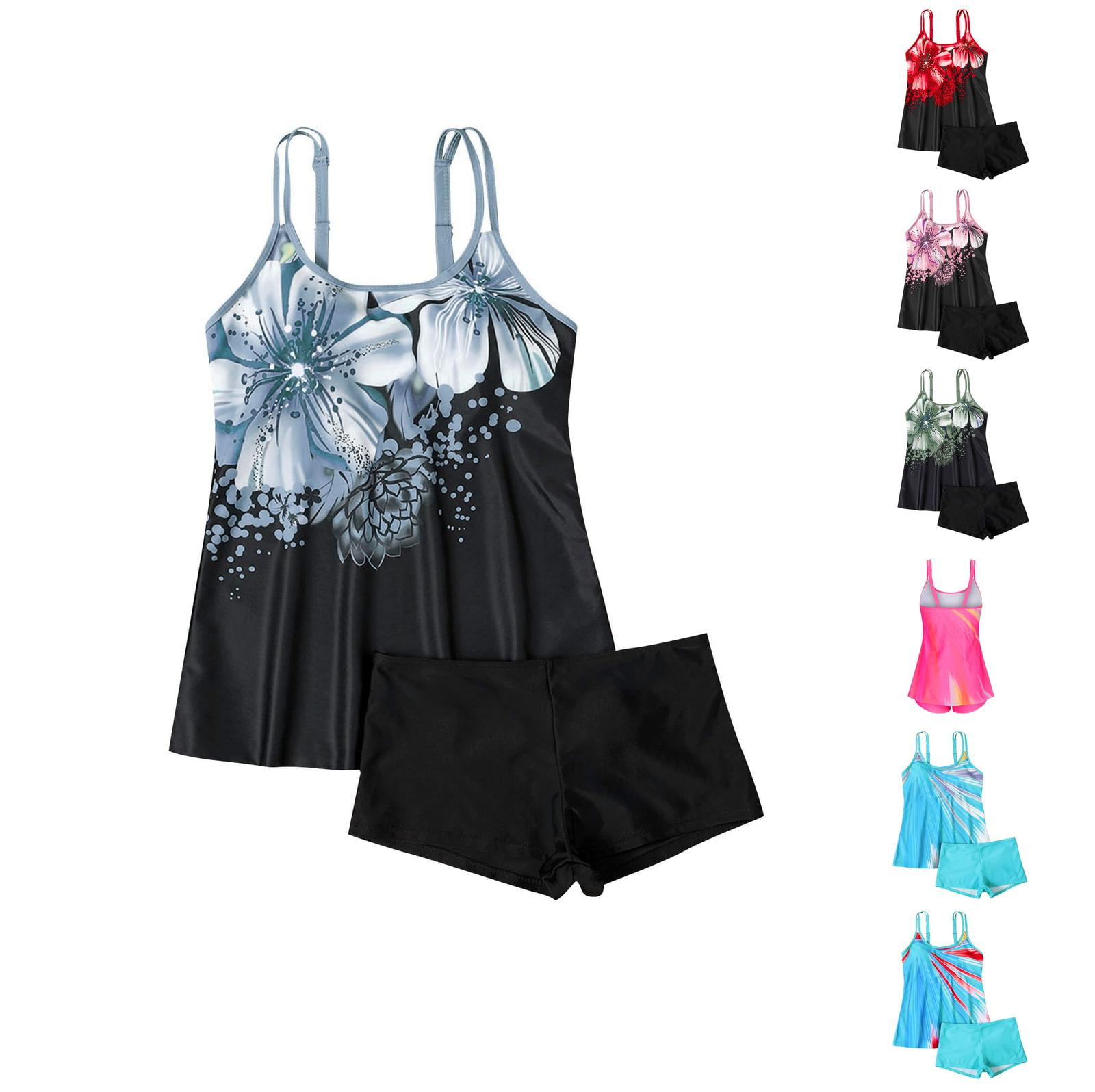 Ahuyic Womens Bikini,Womens Conservative Print Strappy Back Sets Two ...