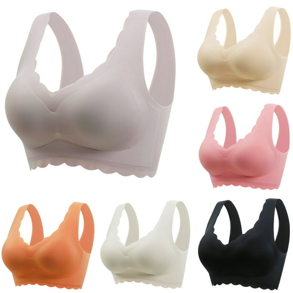 Ahuyic Womens Bra,Summer Plus Size Bra,Fashion Womens Large Size Solid ...