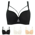 Ahuyic Womens Bra,Summer Plus Size Bra,Fashion Womens Solid Color Thin ...