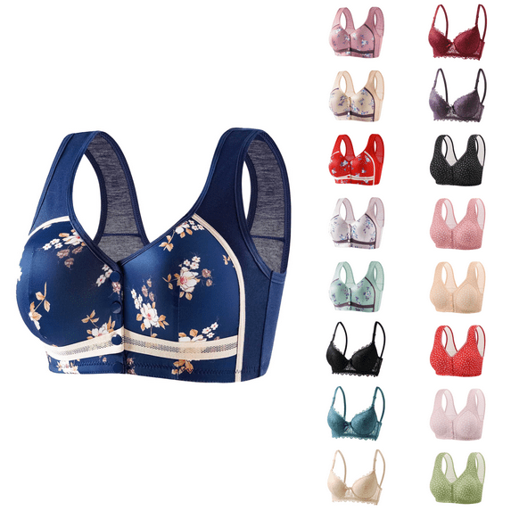 Ahuyic Womens Bra,Summer Plus Size Bra,Womens Color Thin And Steel ...