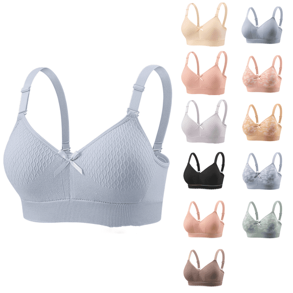 Ahuyic Womens Bra,Summer Plus Size Bra,Womens Color Thin And Steel Hoop ...