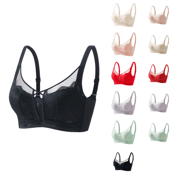 Ahuyic Womens Bra,Summer Plus Size Bra,Womens Comfortable Adjustable ...