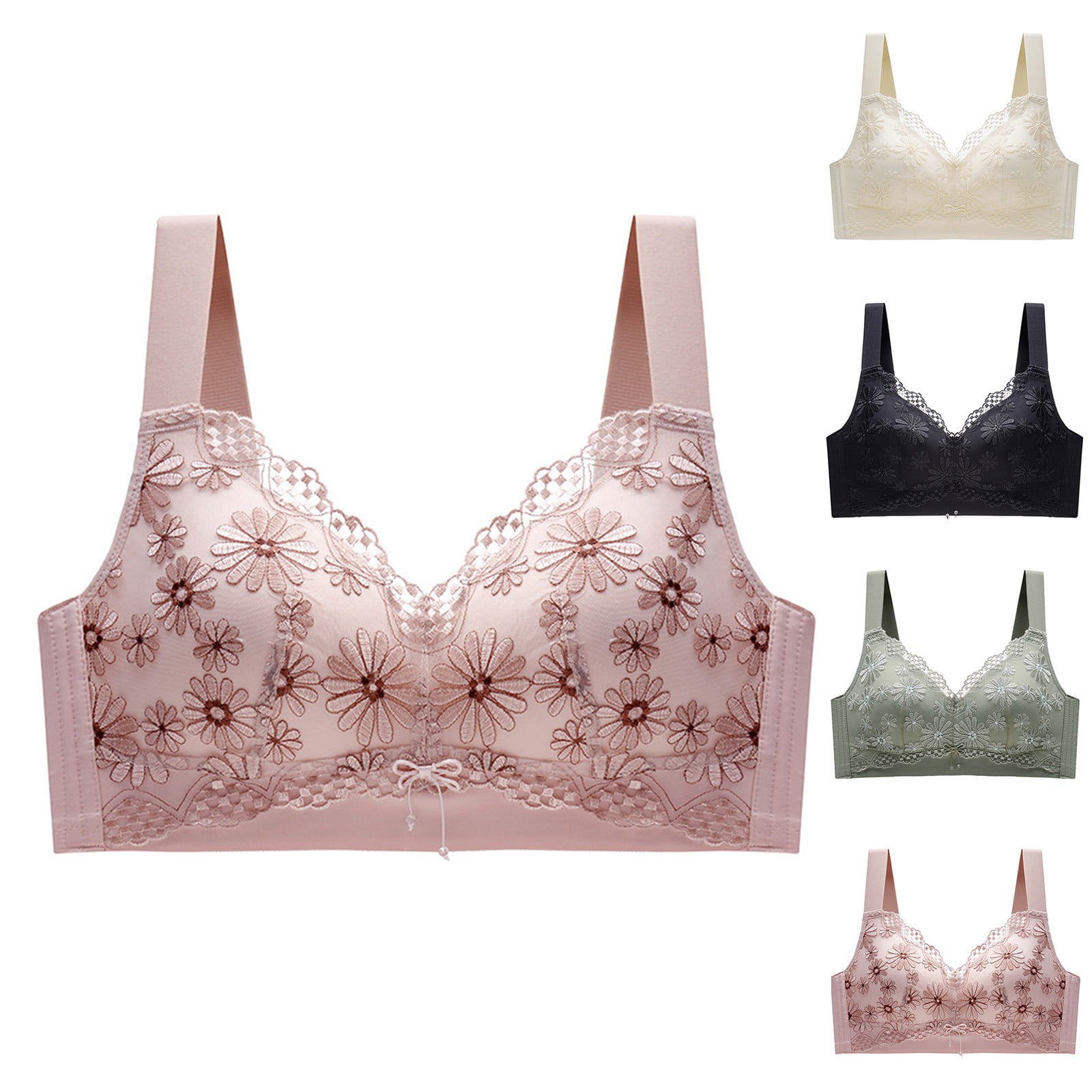 Ahuyic Womens Bra,Summer Plus Size Bra,Womens Ear Cup Underwear Without ...