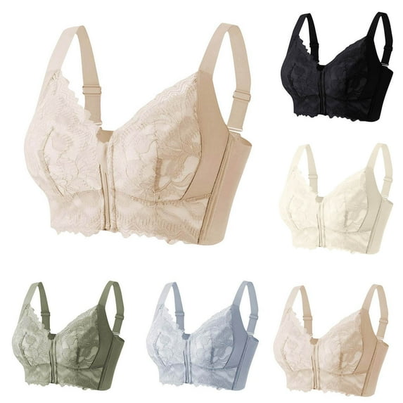 Ahuyic Womens Bra,Summer Plus Size Bra,Womens Embroidery Fashion Thin ...