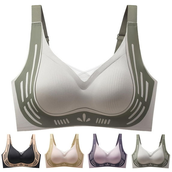 Ahuyic Womens Bra,Summer Plus Size Bra,Womens Fashion Seamless Contrast ...