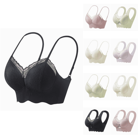 Ahuyic Womens Bra,Summer Plus Size Bra,Womens French Lace Seamless ...