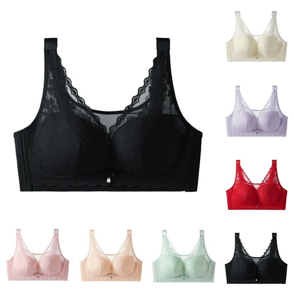 Ahuyic Womens Bra,Summer Plus Size Bra,Womens Lace Thin Style Ventilate ...