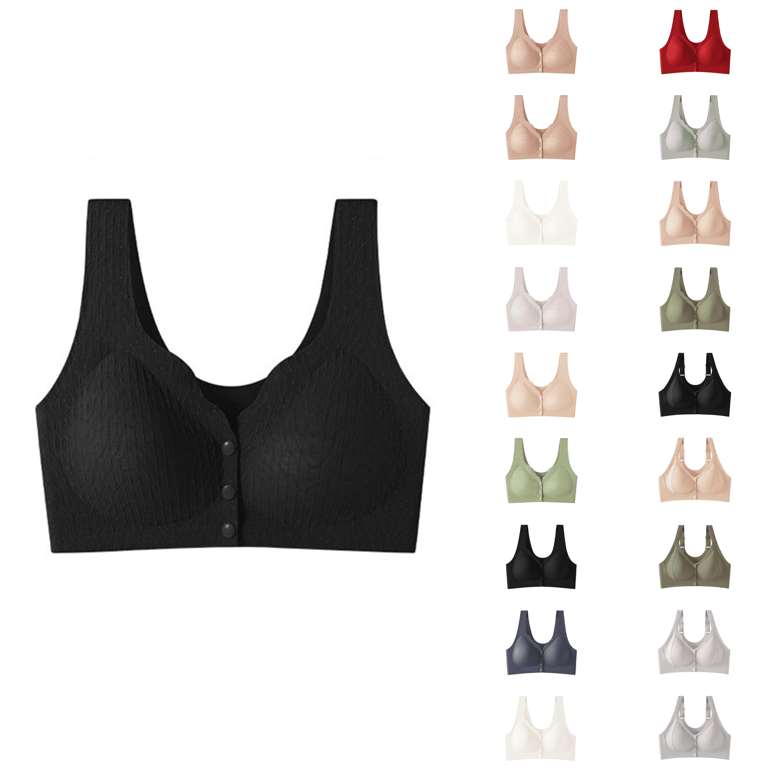 Ahuyic Womens Bra,Summer Plus Size Bra,Womens Large Lace Front Buckle ...