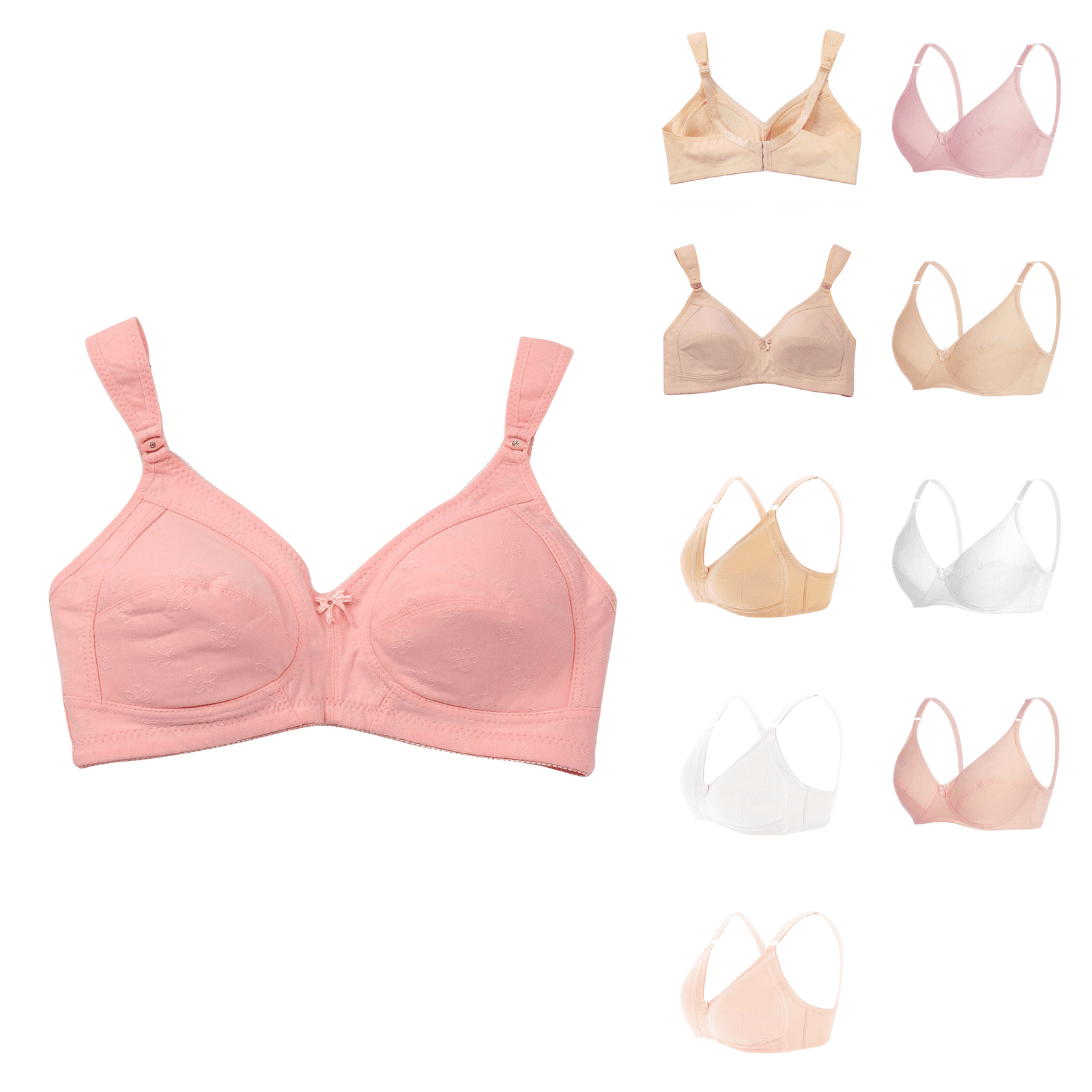 Ahuyic Womens Bra,Summer Plus Size Bra,Womens Large Size Solid Color ...