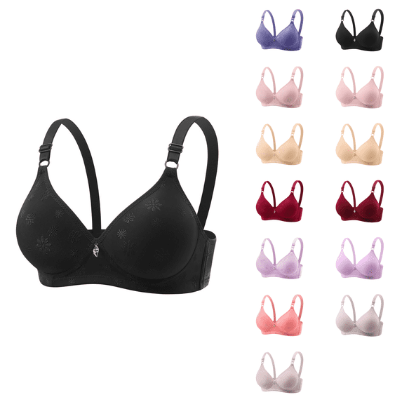 Ahuyic Womens Bra,Summer Plus Size Bra,Womens Large-size Thin Bra ...