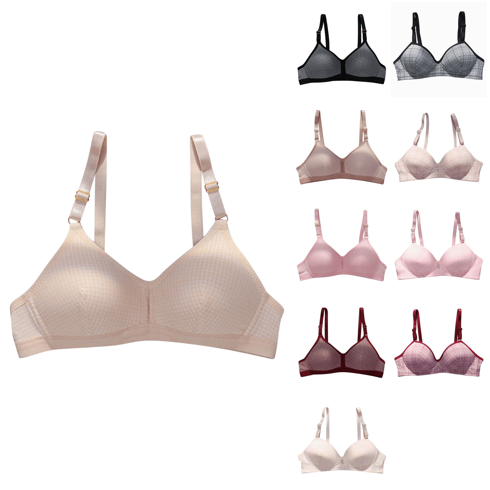 Ahuyic Womens Bra,Summer Plus Size Bra,Womens Lingerie Student Girl ...