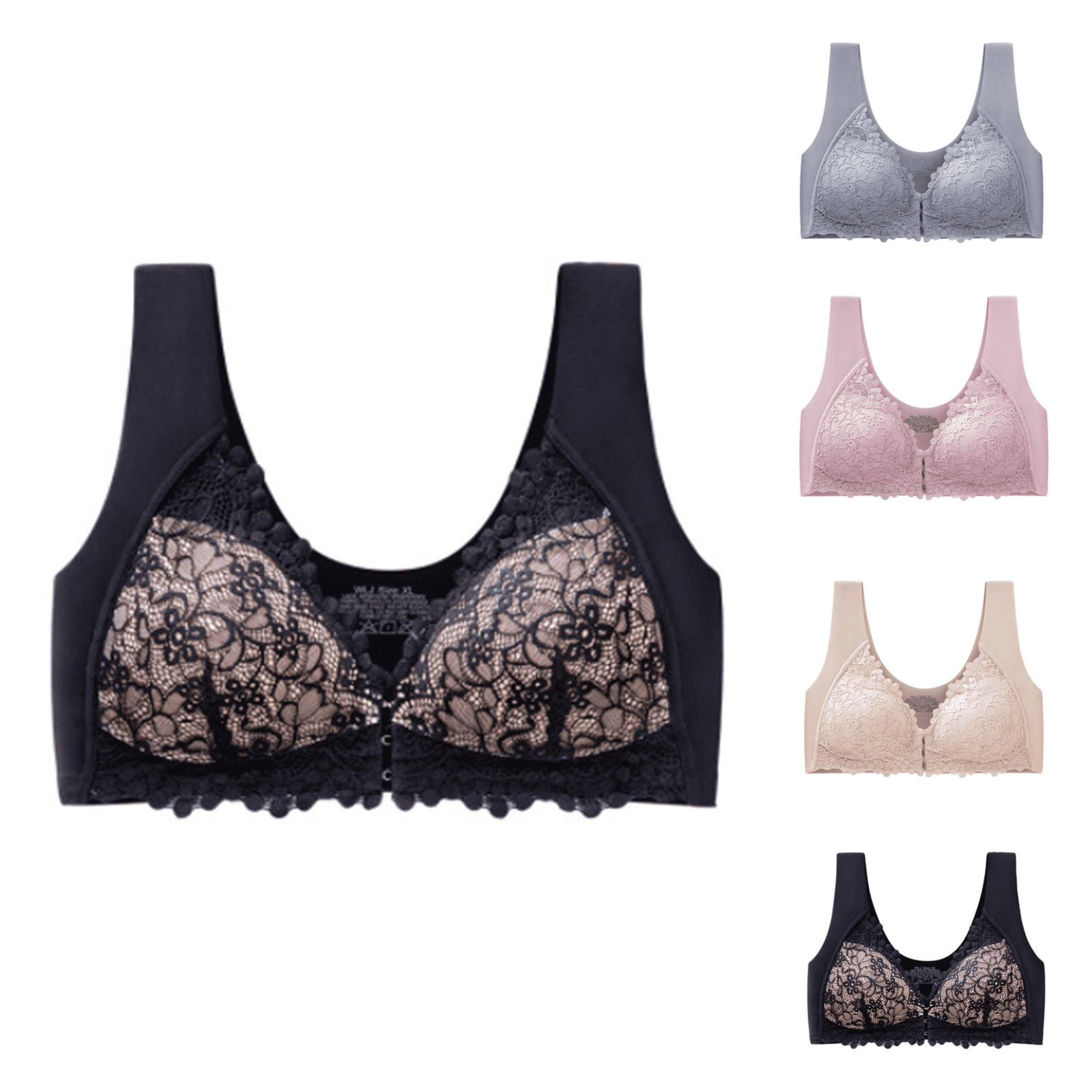 Ahuyic Womens Bra,Summer Plus Size Bra,Womens Non Magnetic And Non ...