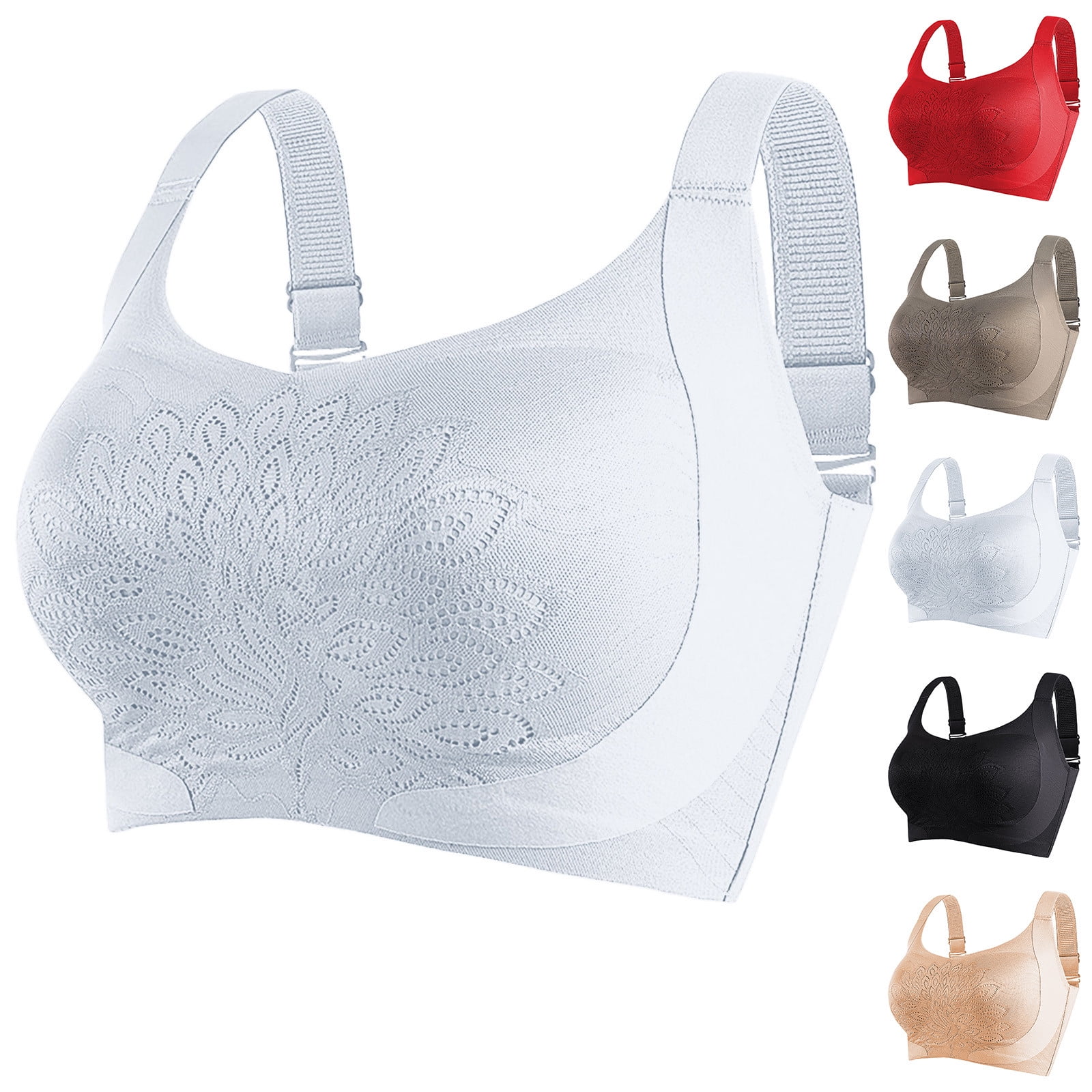 Ahuyic Womens Bra,Summer Plus Size Bra,Womens Non-Magnetic No Steel ...