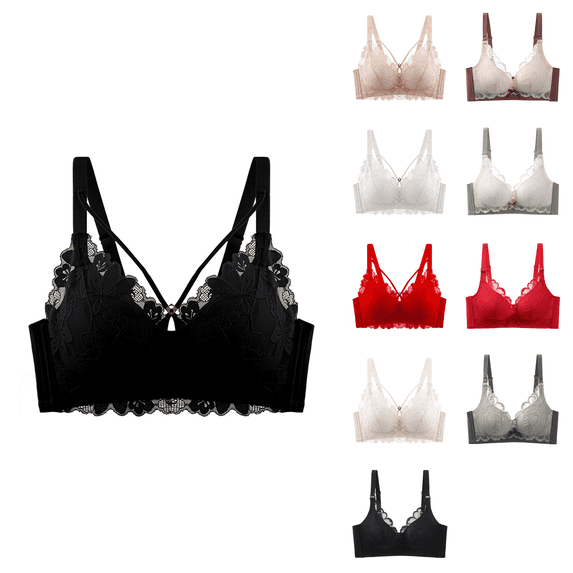 Ahuyic Womens Bra,Summer Plus Size Bra,Womens Non Steel Ring Collection ...