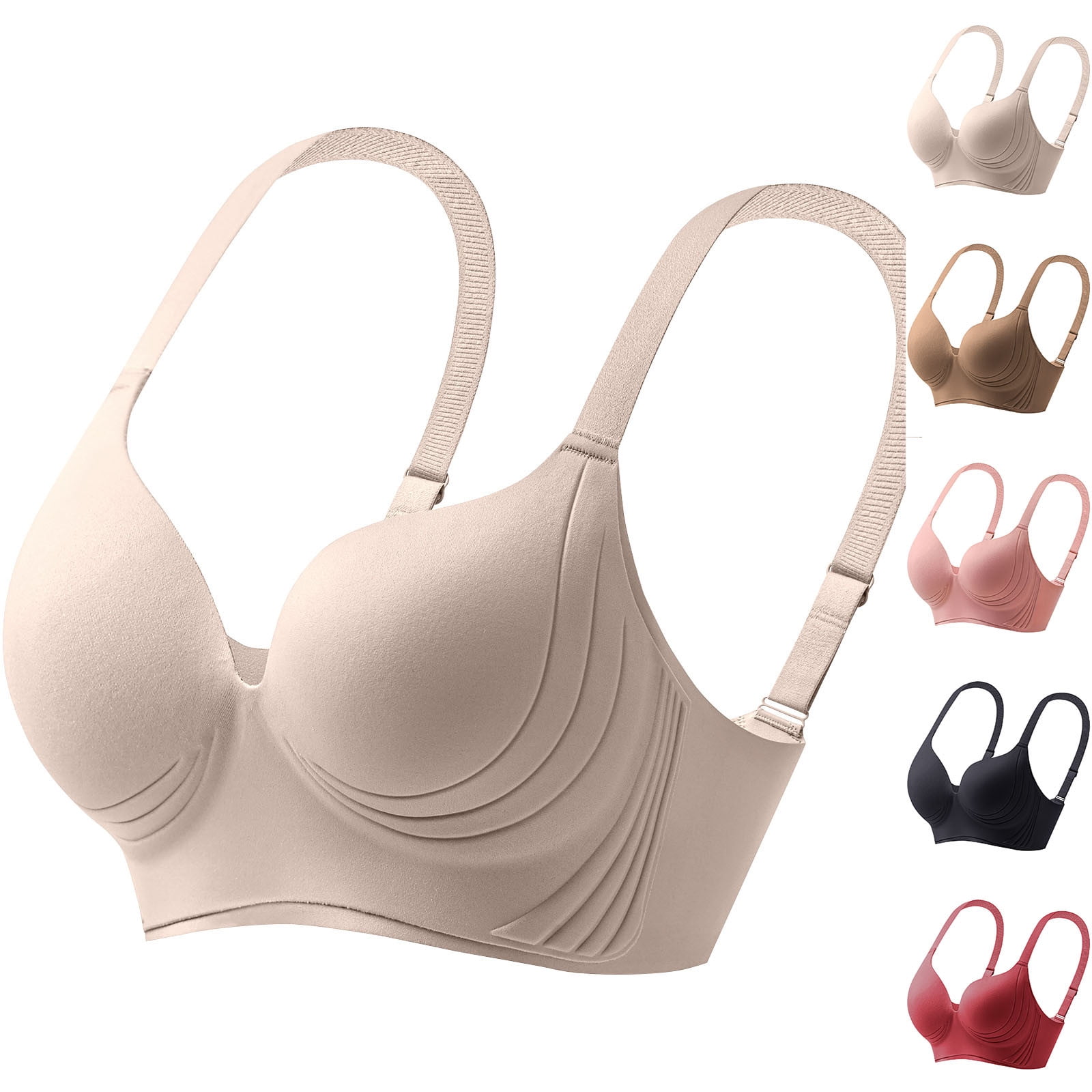 Ahuyic Womens Bra,Summer Plus Size Bra,Womens Plus Size Without Steel ...