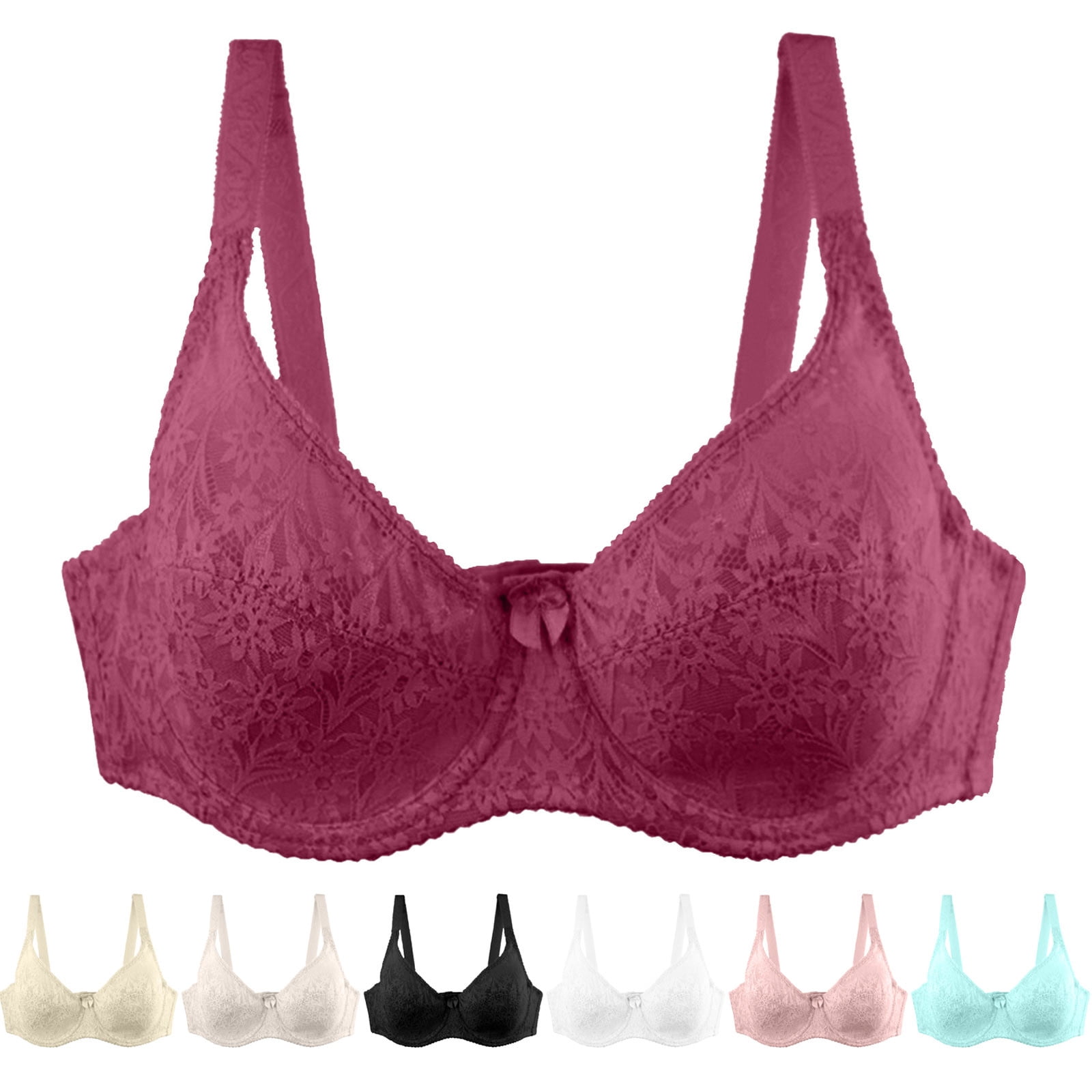 Ahuyic Womens Bra,Summer Plus Size Bra,Womens Printing Gathered ...