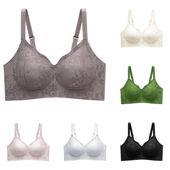 Ahuyic Womens Bra,Summer Plus Size Bra,Womens Solid Color Backless ...