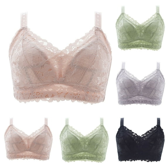 Ahuyic Womens Bra,Summer Plus Size Bra,Womens Solid Color Bra Front ...